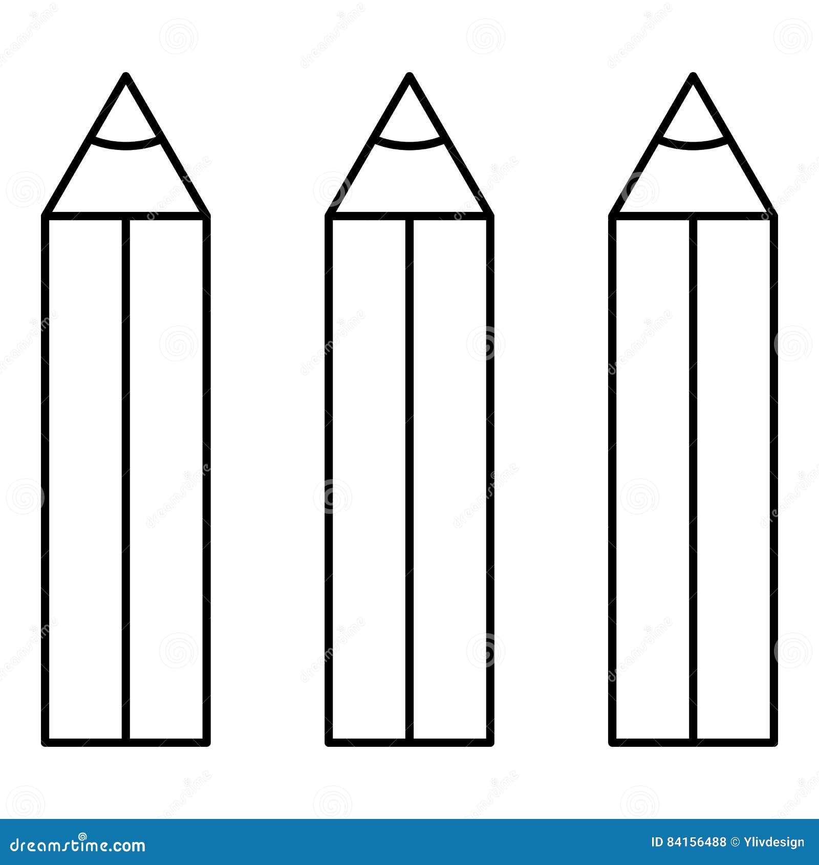 Pencils Icon, Outline Style Stock Vector - Illustration of sharp ...