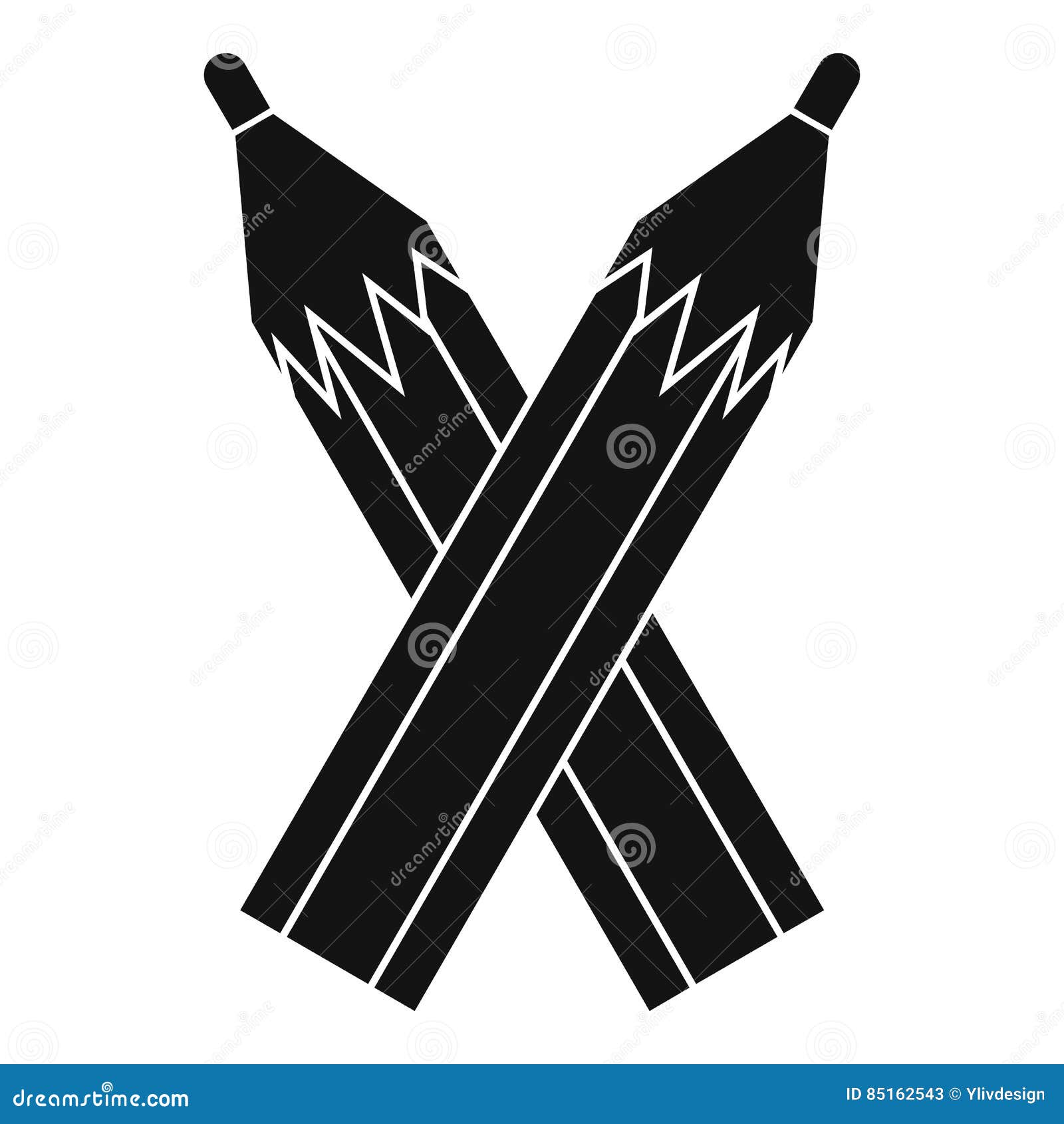 Pencils icon, simple style stock vector. Illustration of icon - 85162543