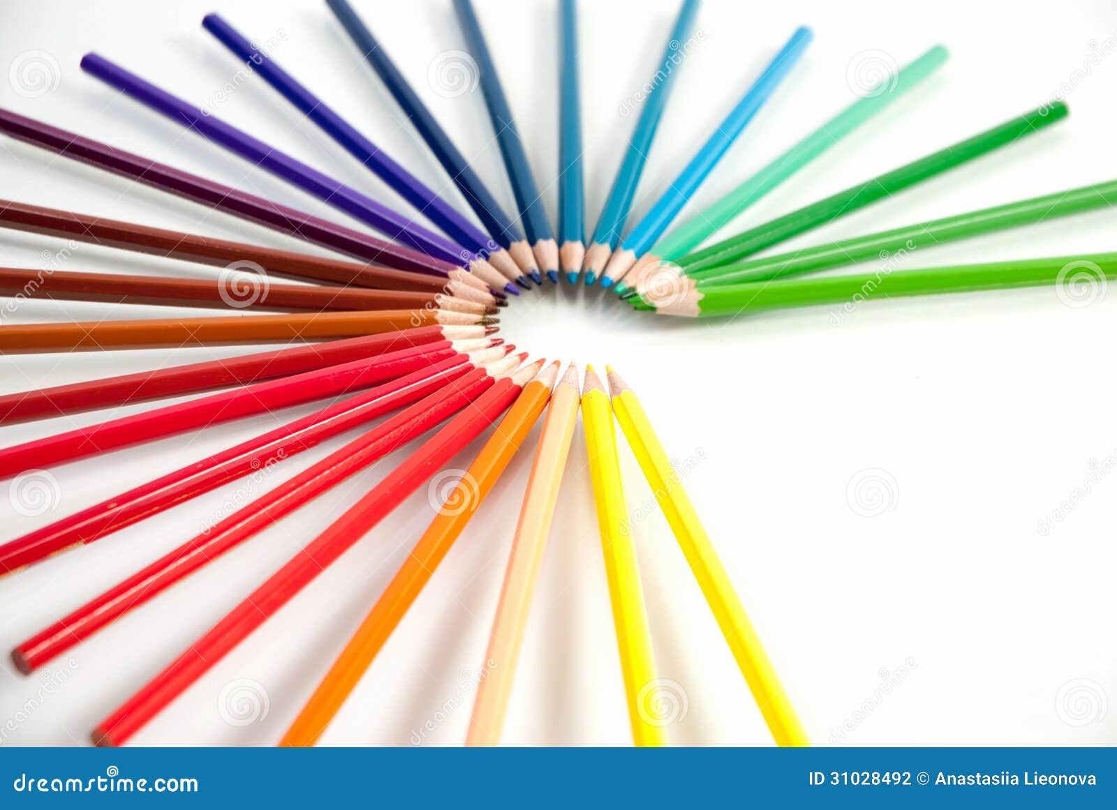 Pencils Isolated on White Background Stock Photo - Image of palette ...