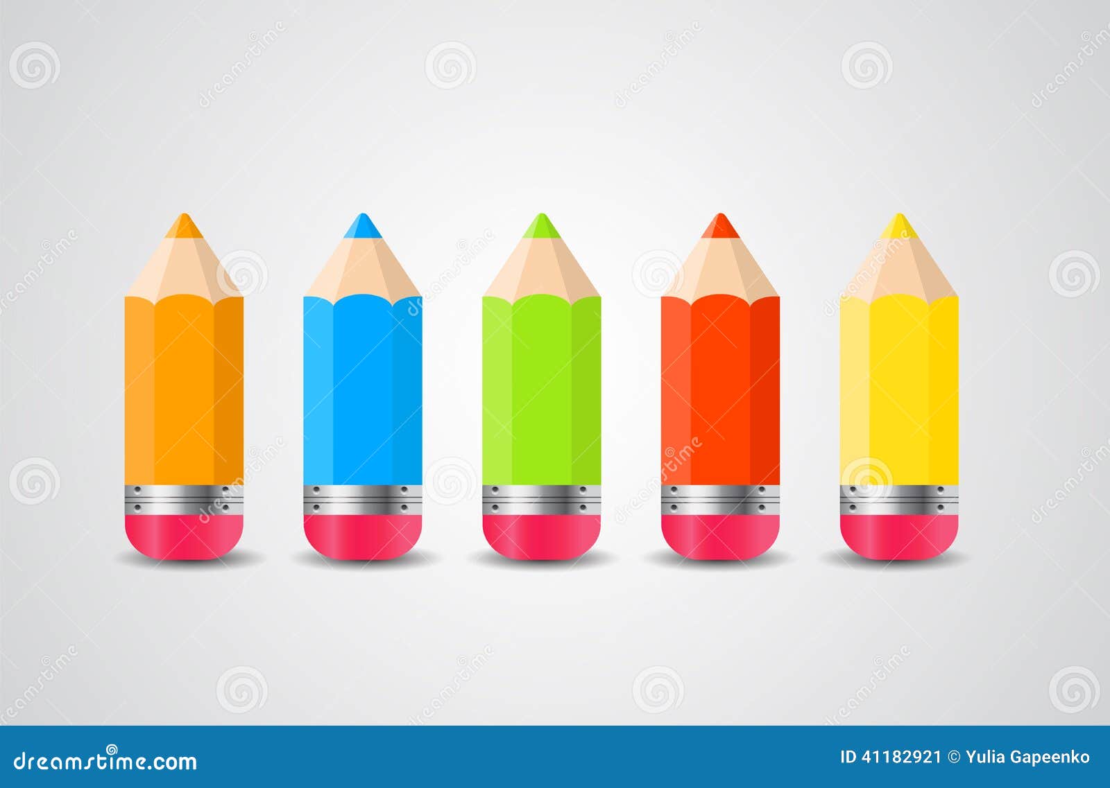 Pencils Isolated on White Background Vector Stock Vector - Illustration ...