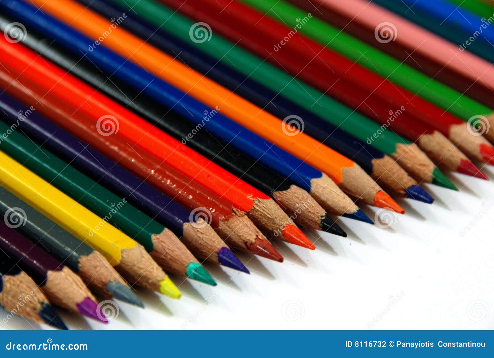 Pencils Line Up Picture. Image: 8116732