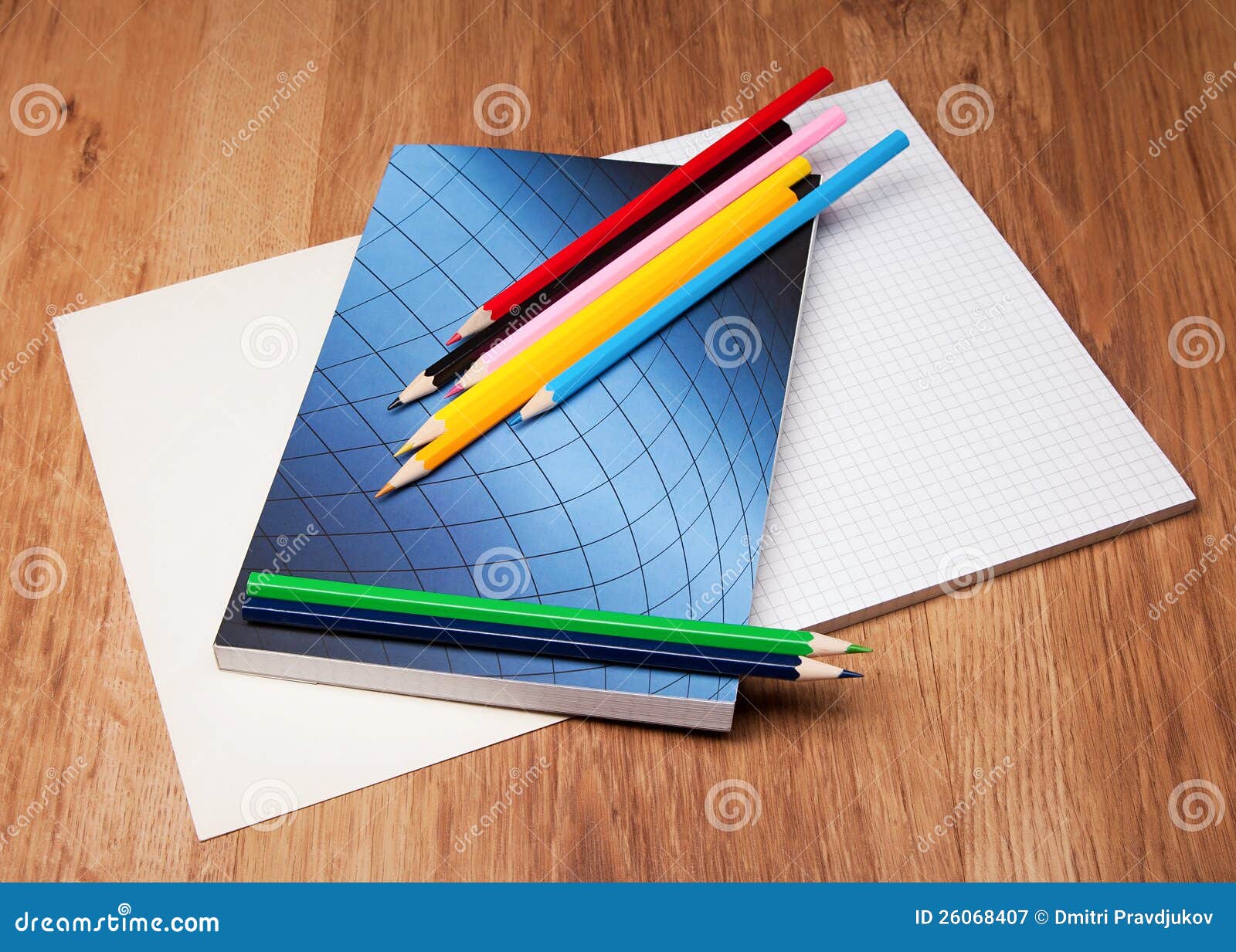 Pencils and notebook stock image. Image of natural, white - 26068407