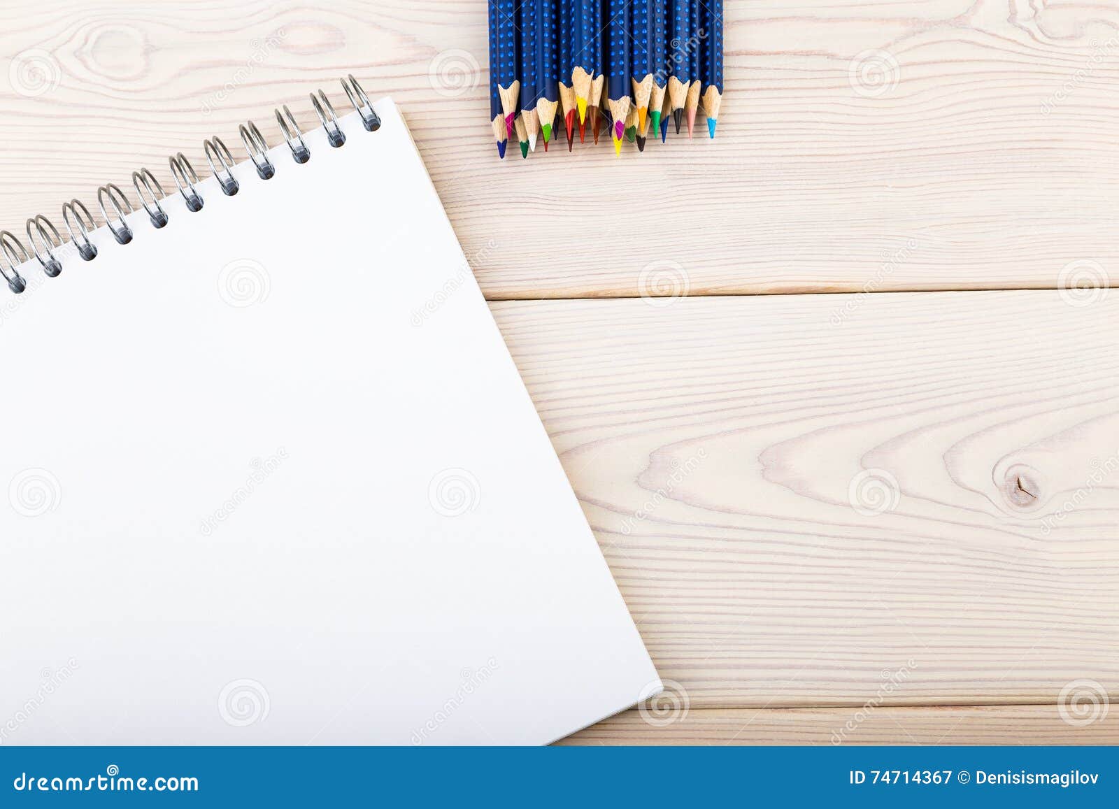 Pencils and Notepad on Table Stock Image - Image of design, concept ...