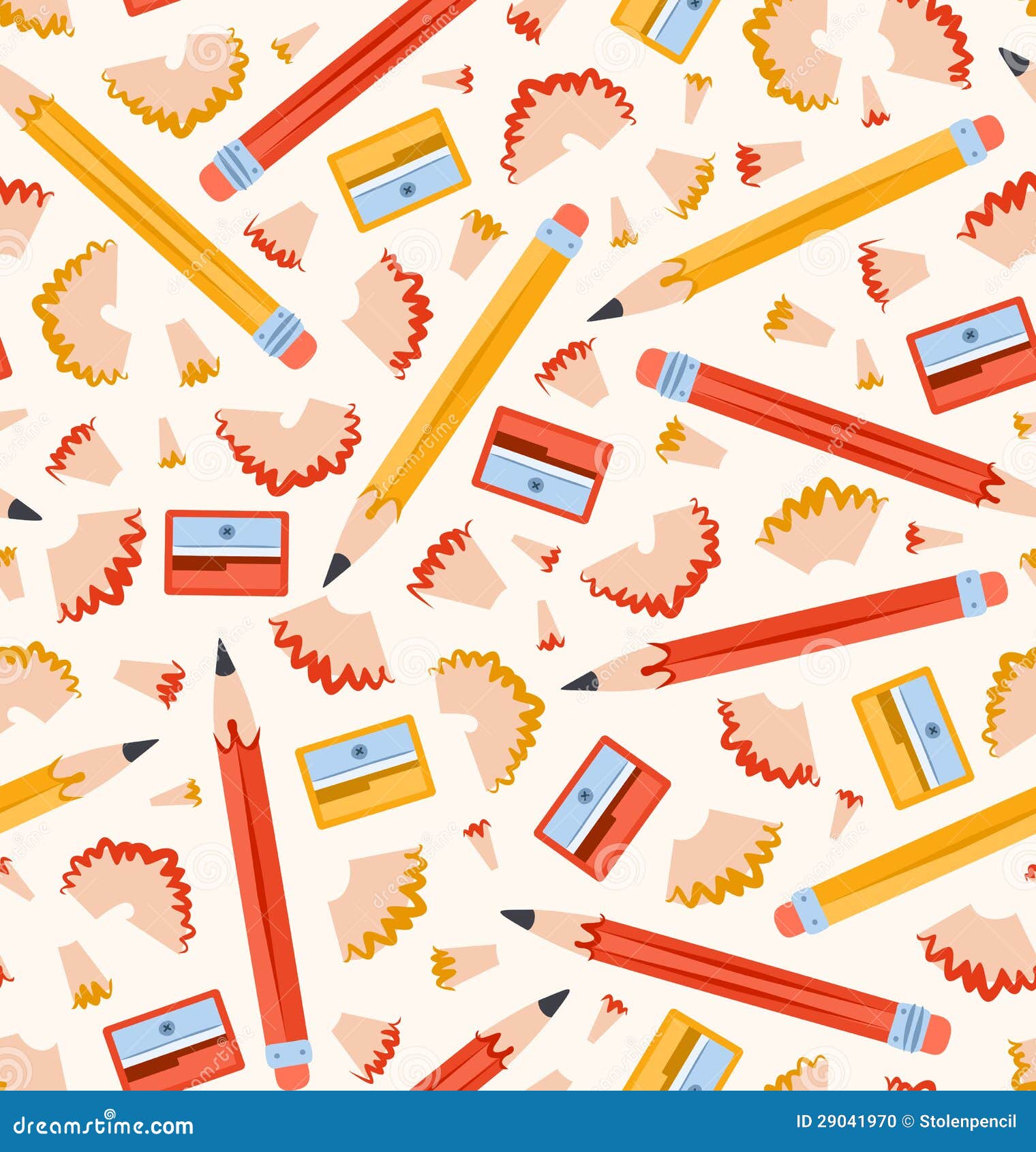 Pencils pattern stock vector. Illustration of cartoon - 29041970
