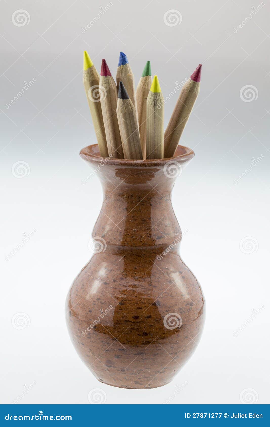 Pencils in a pot stock image. Image of wood, black, close - 27871277