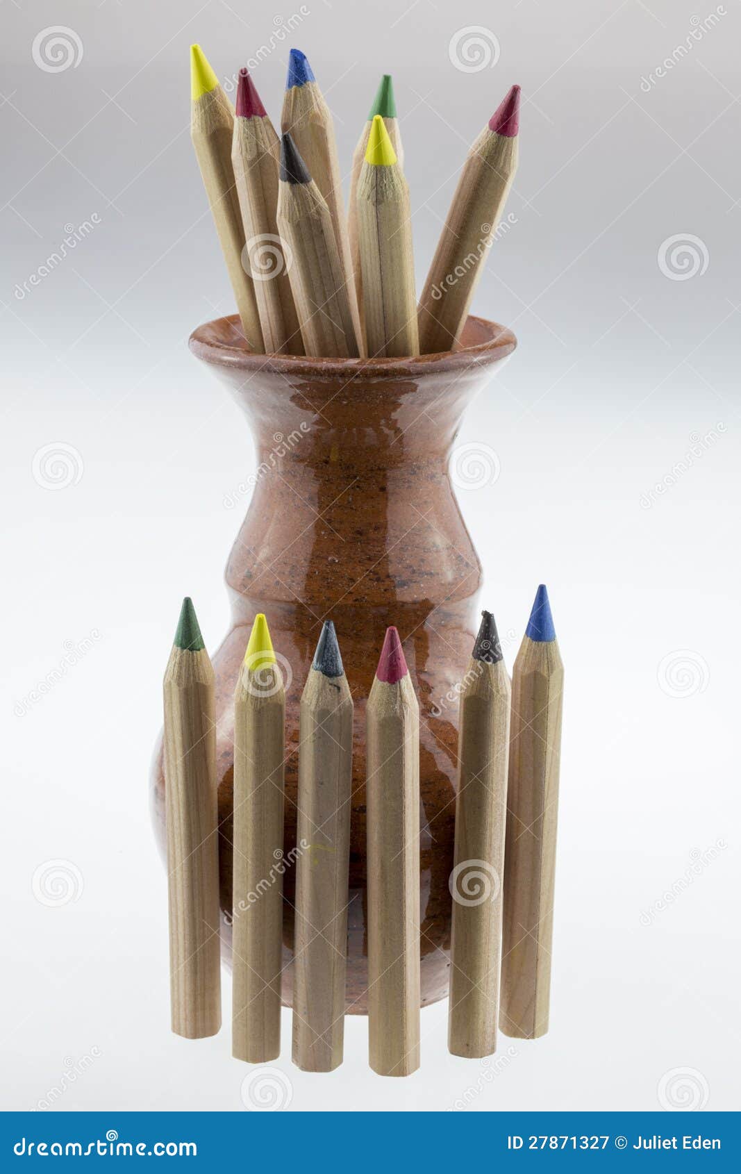 Pencils in a pot stock image. Image of pencils, rainbow - 27871327