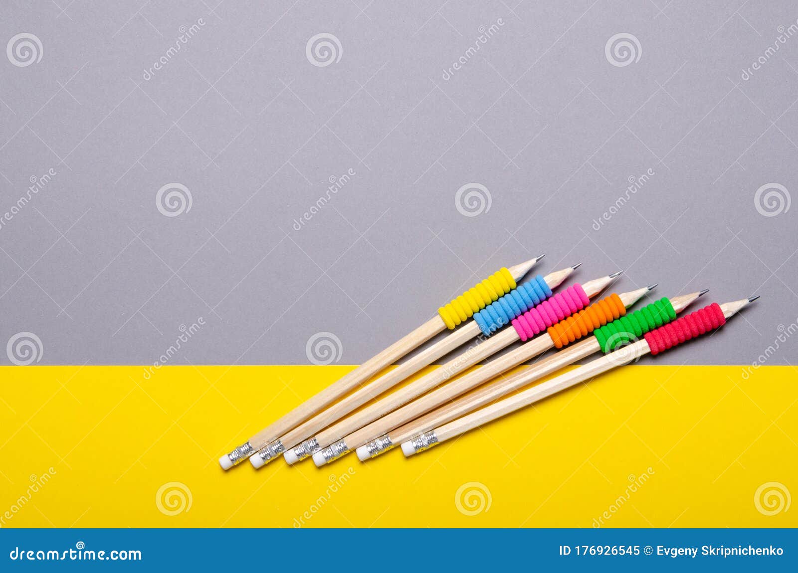 Pencils with rubber stock image. Image of creative, drawing - 176926545