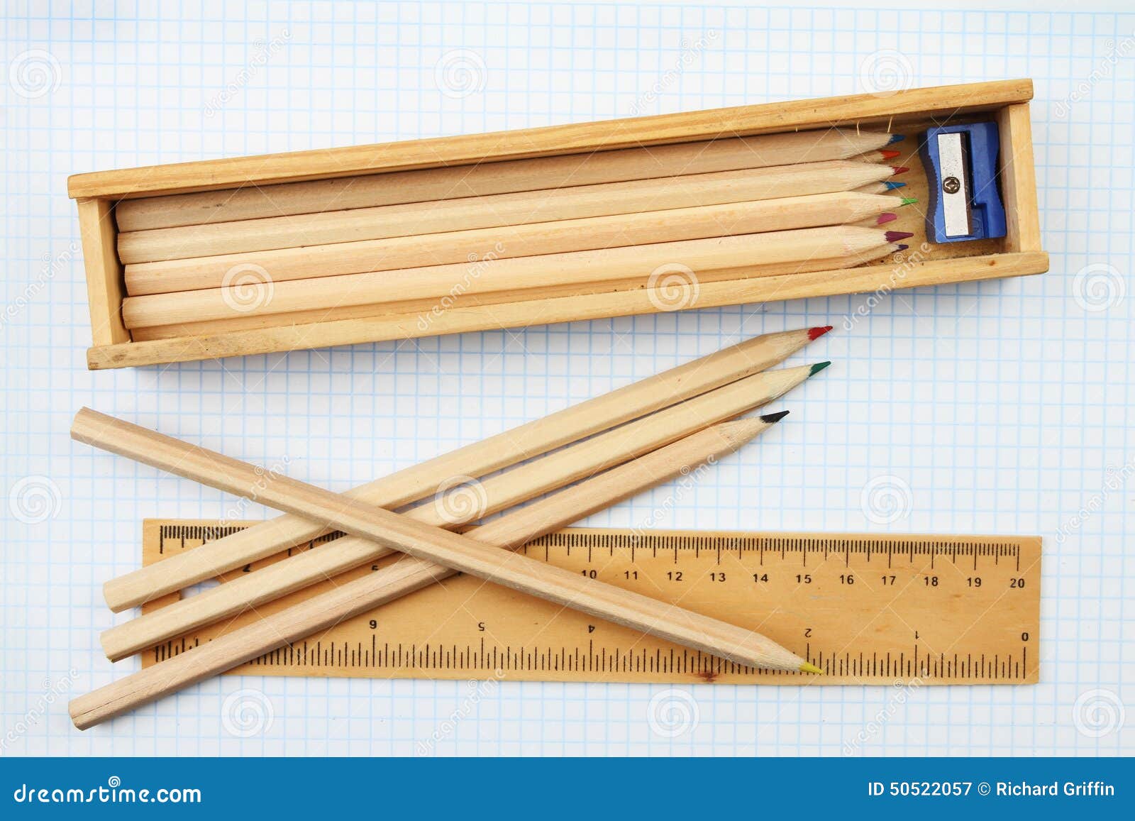 Pencils and rule stock image. Image of wooden, wood, sharpener - 50522057