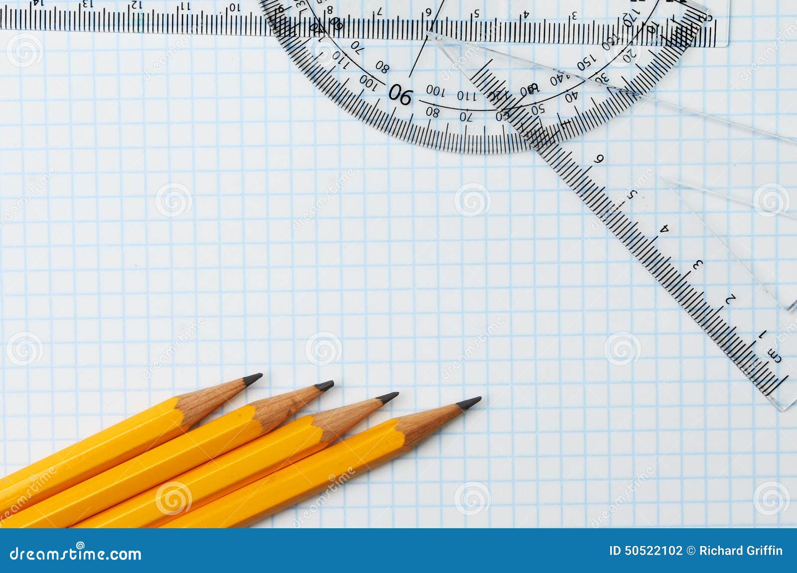 Pencils and rule stock photo. Image of rule, setsquare - 50522102