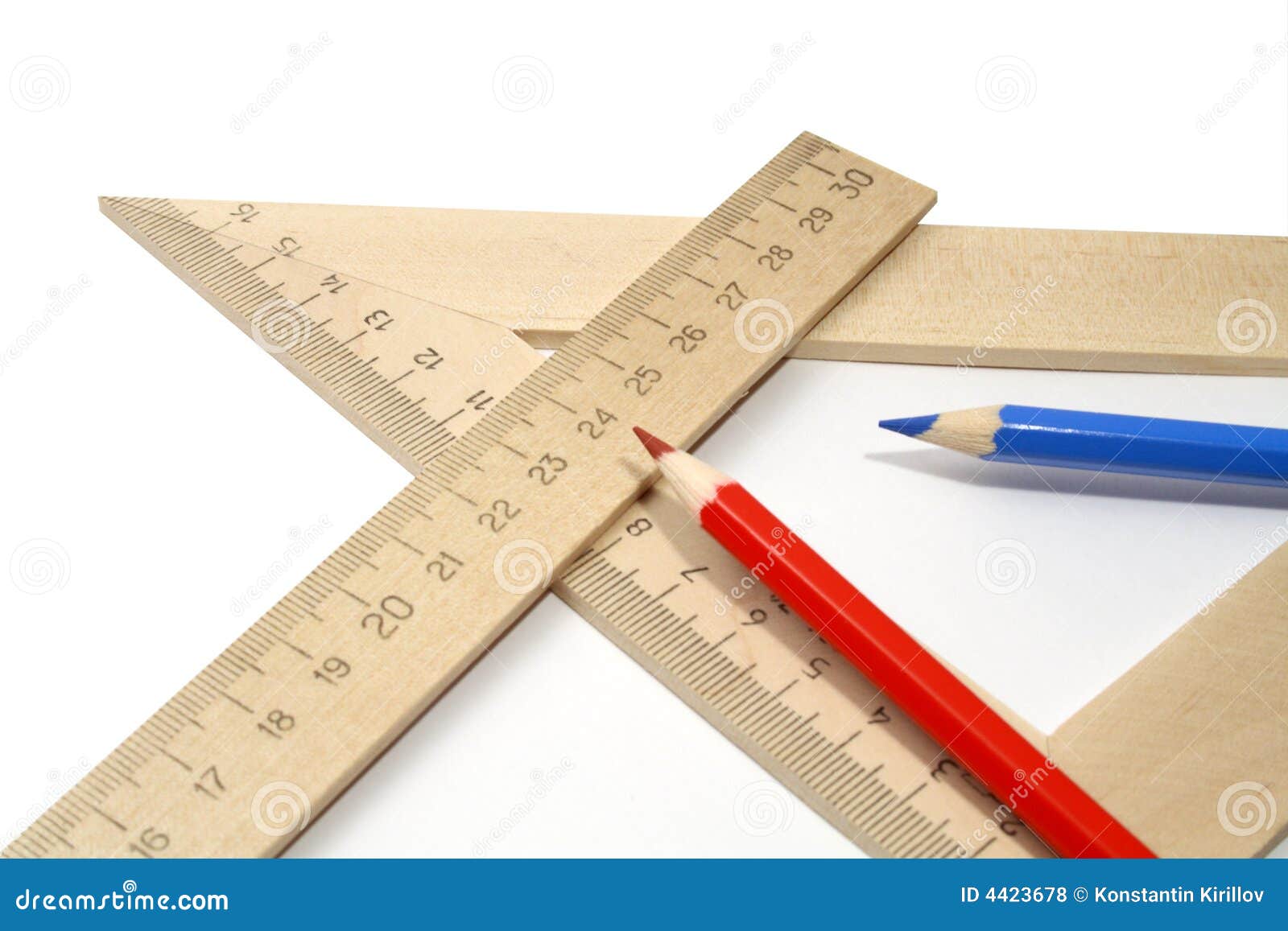 Pencils And Rulers Royalty Free Stock Photos - Image: 4423678