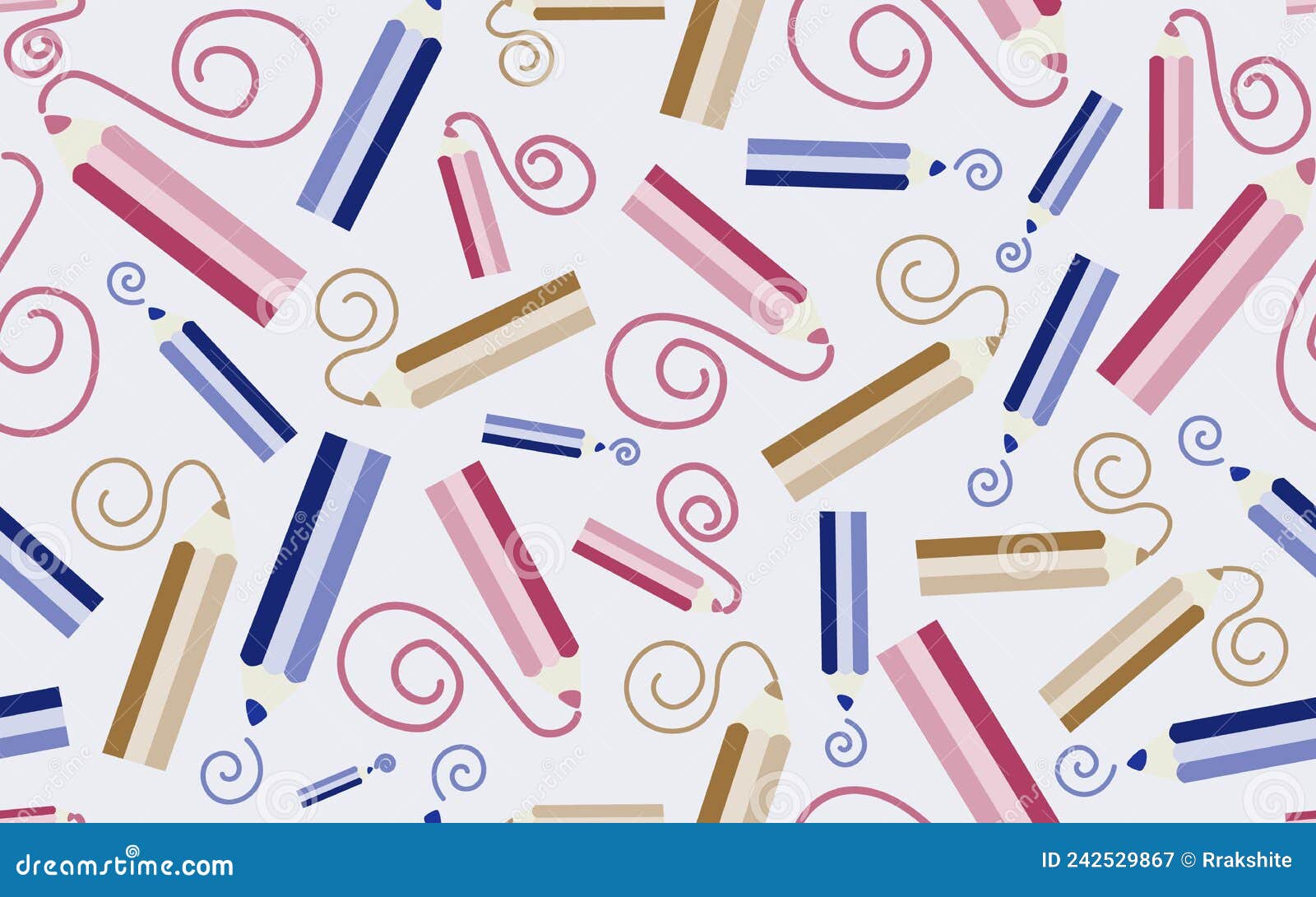 Pencils Seamless Abstract Vector Wallpaper. Stock Vector - Illustration ...