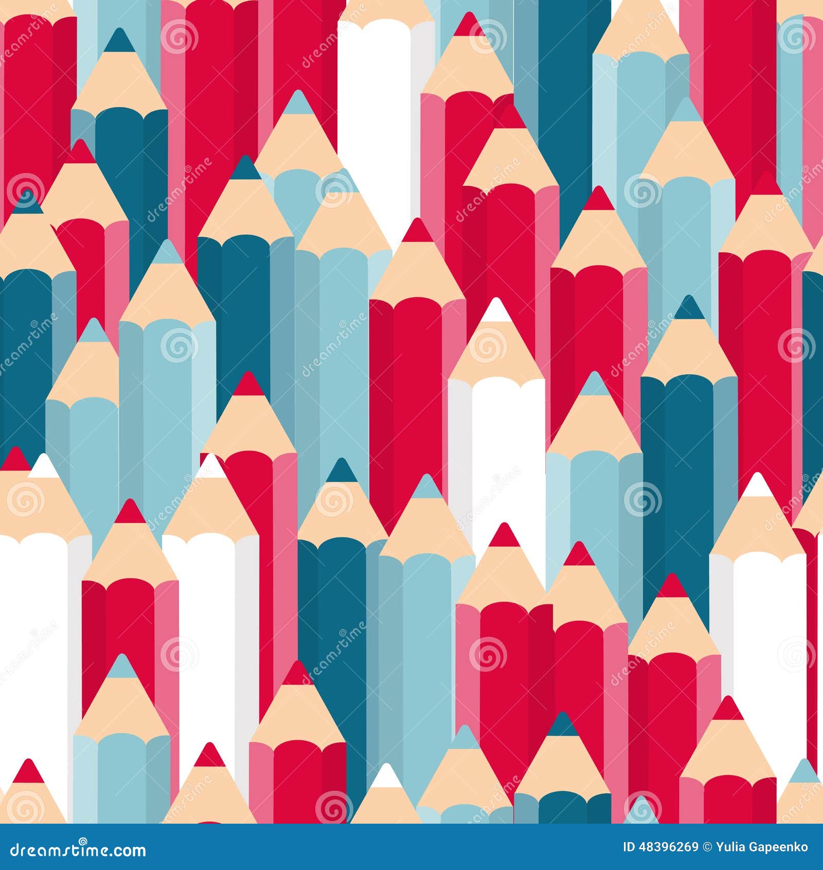 Pencils Seamless Pattern Background Vector Stock Vector - Illustration ...