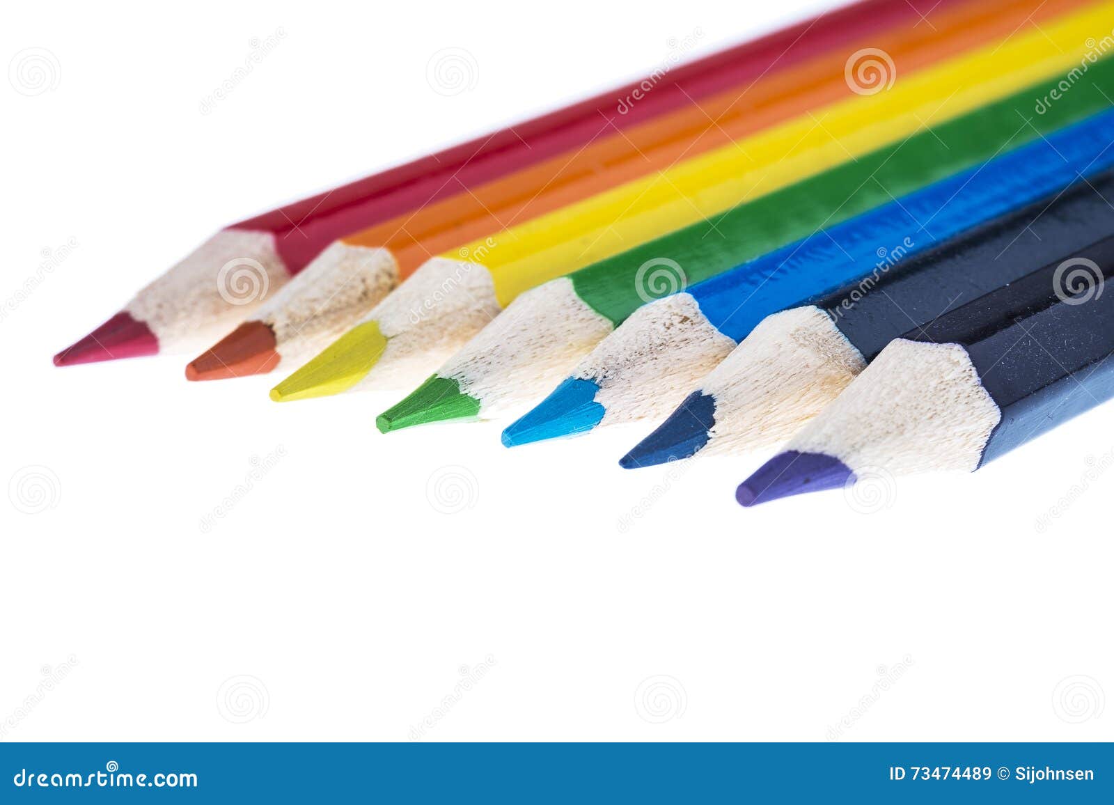 Pencils Showing the Colours of the Rainbow Stock Image - Image of ...