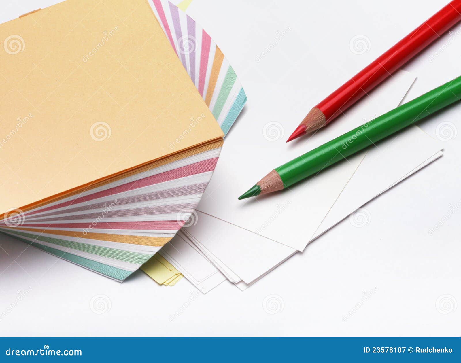 Pencils and stack of paper stock image. Image of business - 23578107