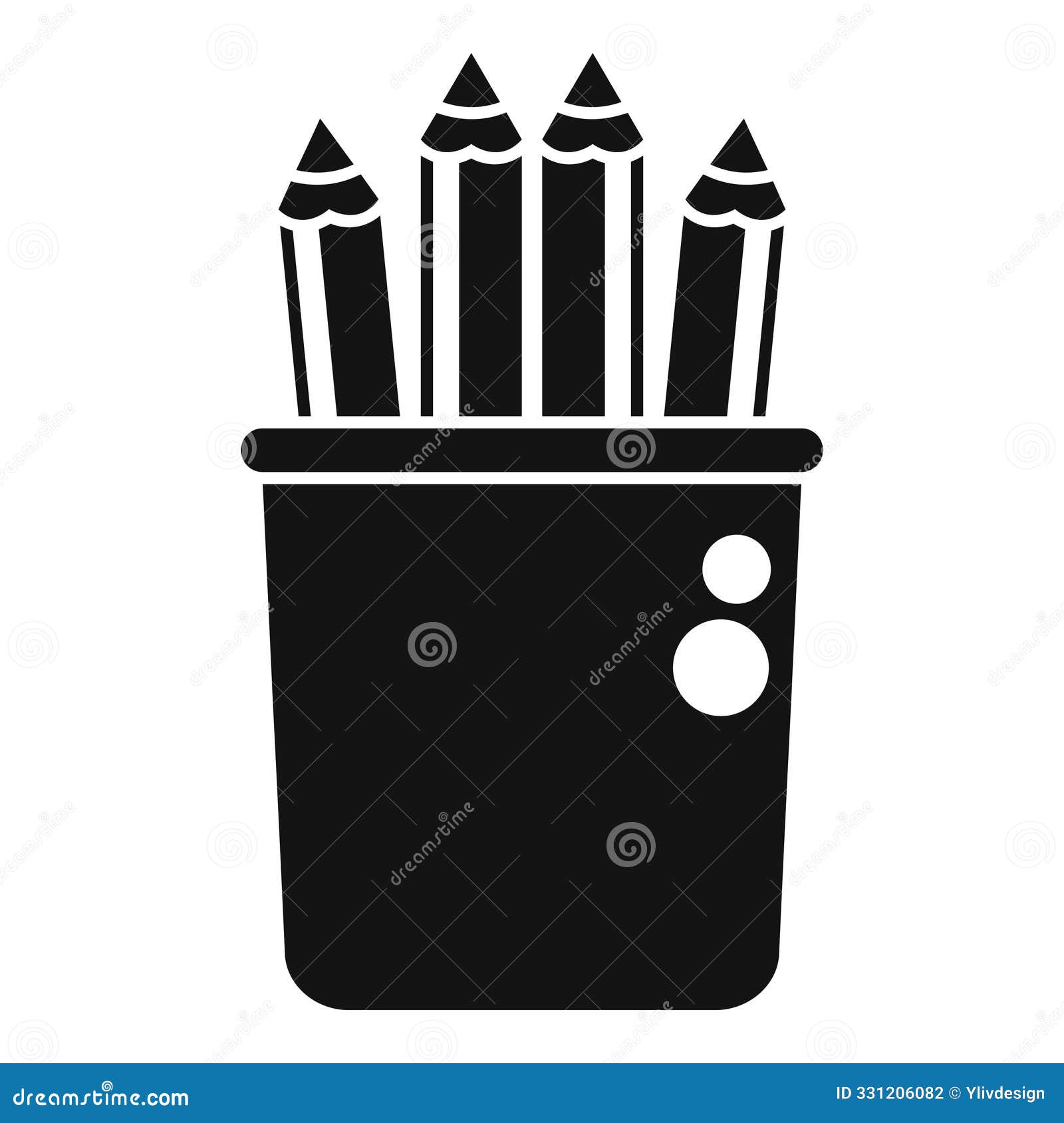 Pencils Standing in a Pencil Holder for Drawing and Sketching Stock ...