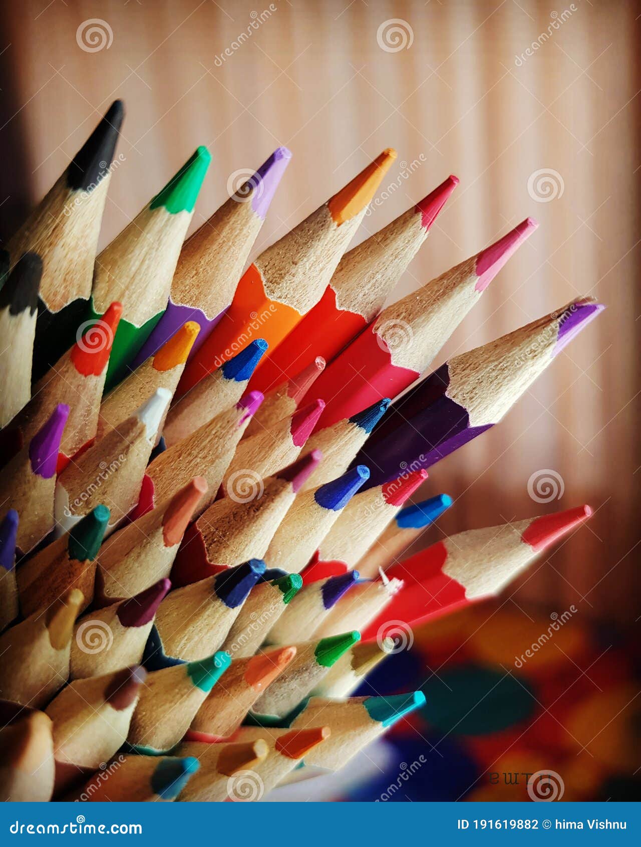 Pencils Study Students Learning Schooltime Colour Pictures Art Stock ...
