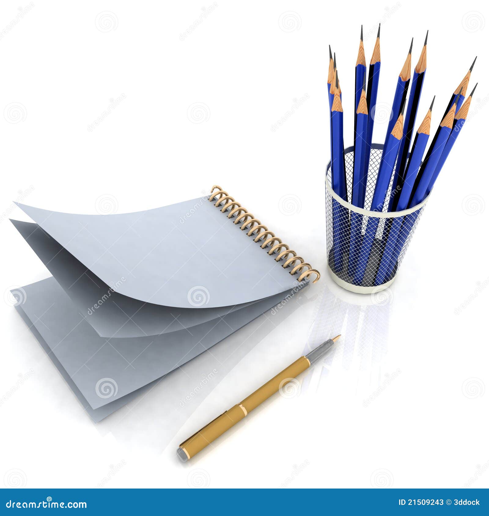Pencils in support stock illustration. Illustration of case - 21509243