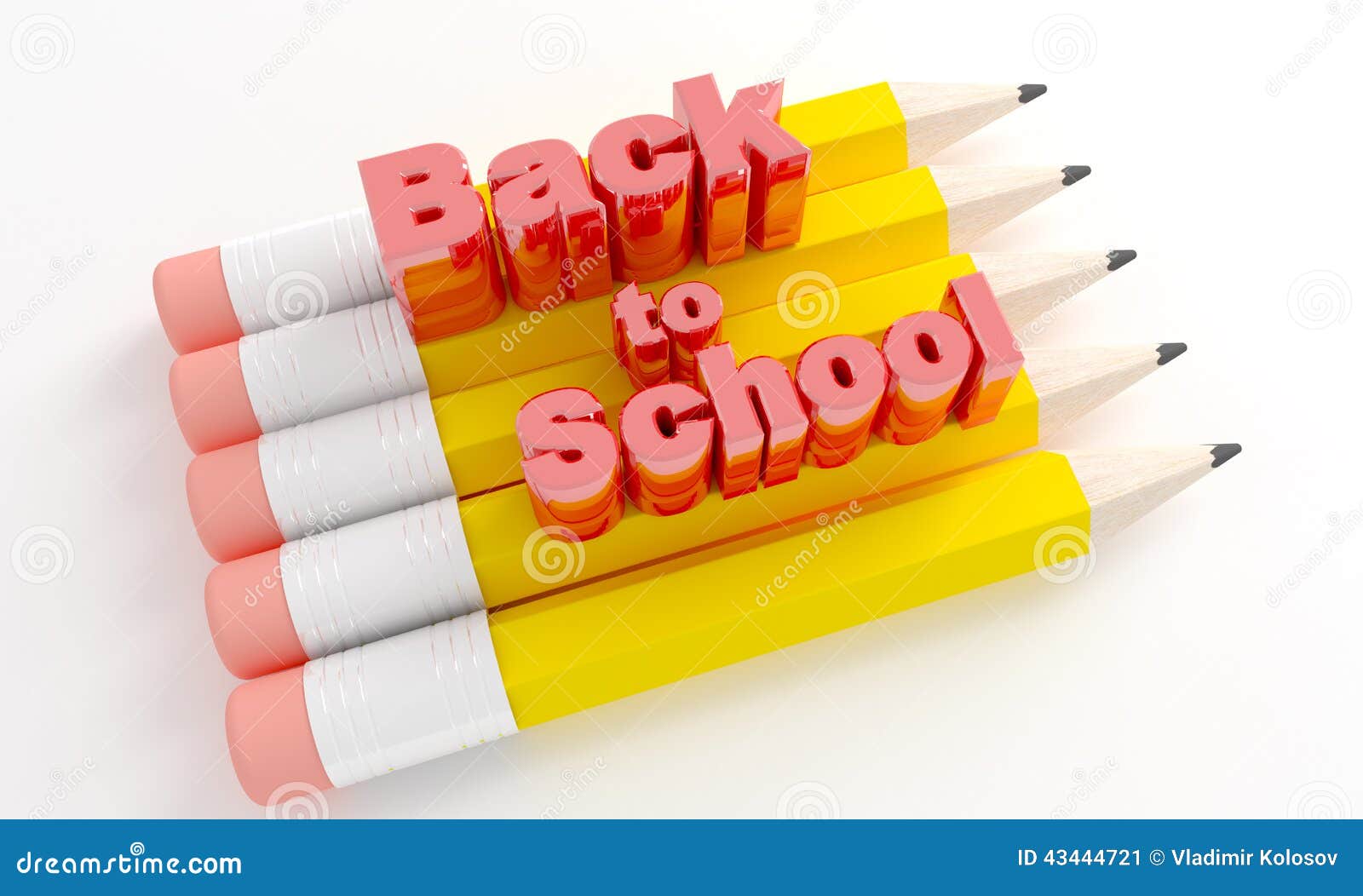 Pencils with Text Back To School. Stock Illustration - Illustration of ...