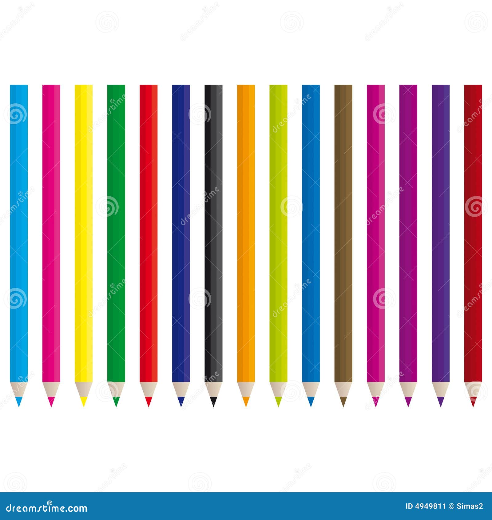 Pencils (Vector) stock vector. Illustration of background - 4949811