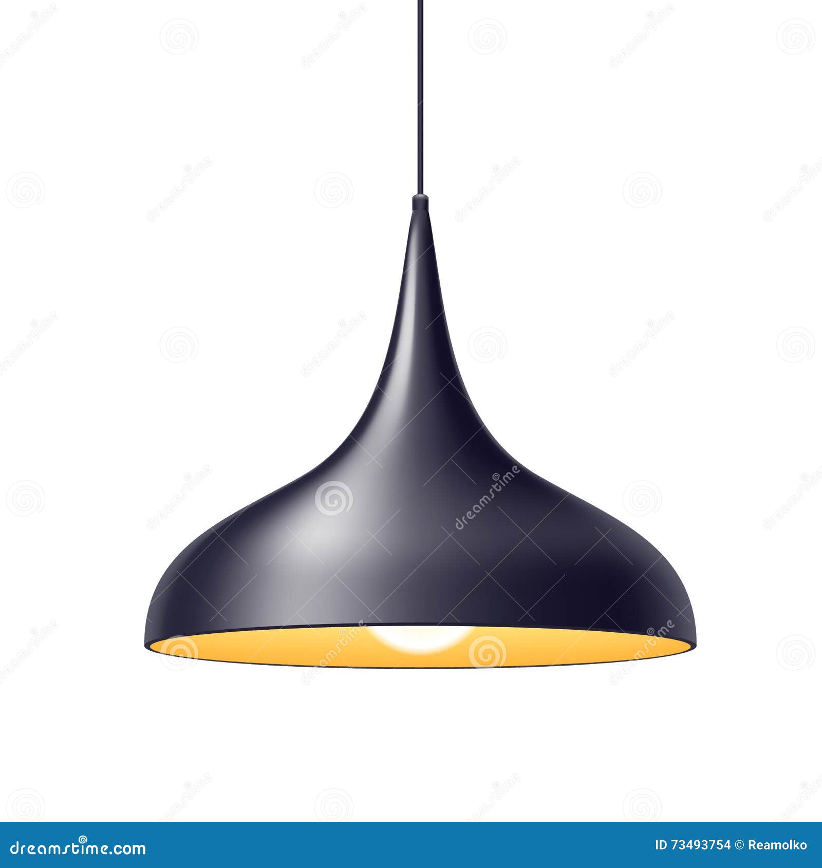 Pendant Light Lamp Vector Illustration. Stock Vector - Illustration of ...