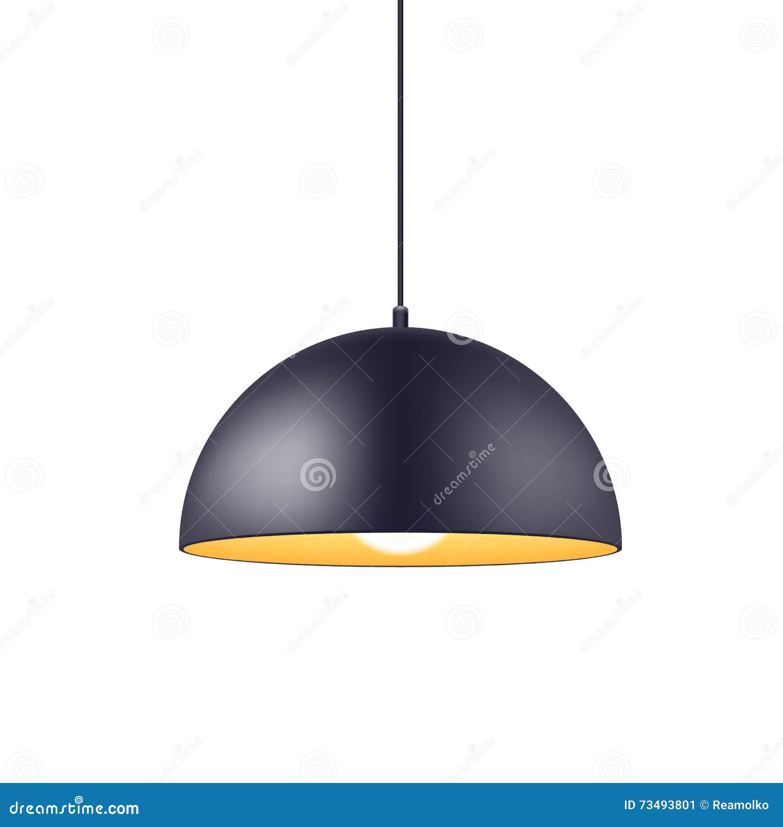 Pendant Light Lamp Vector Illustration. Stock Vector - Illustration of ...