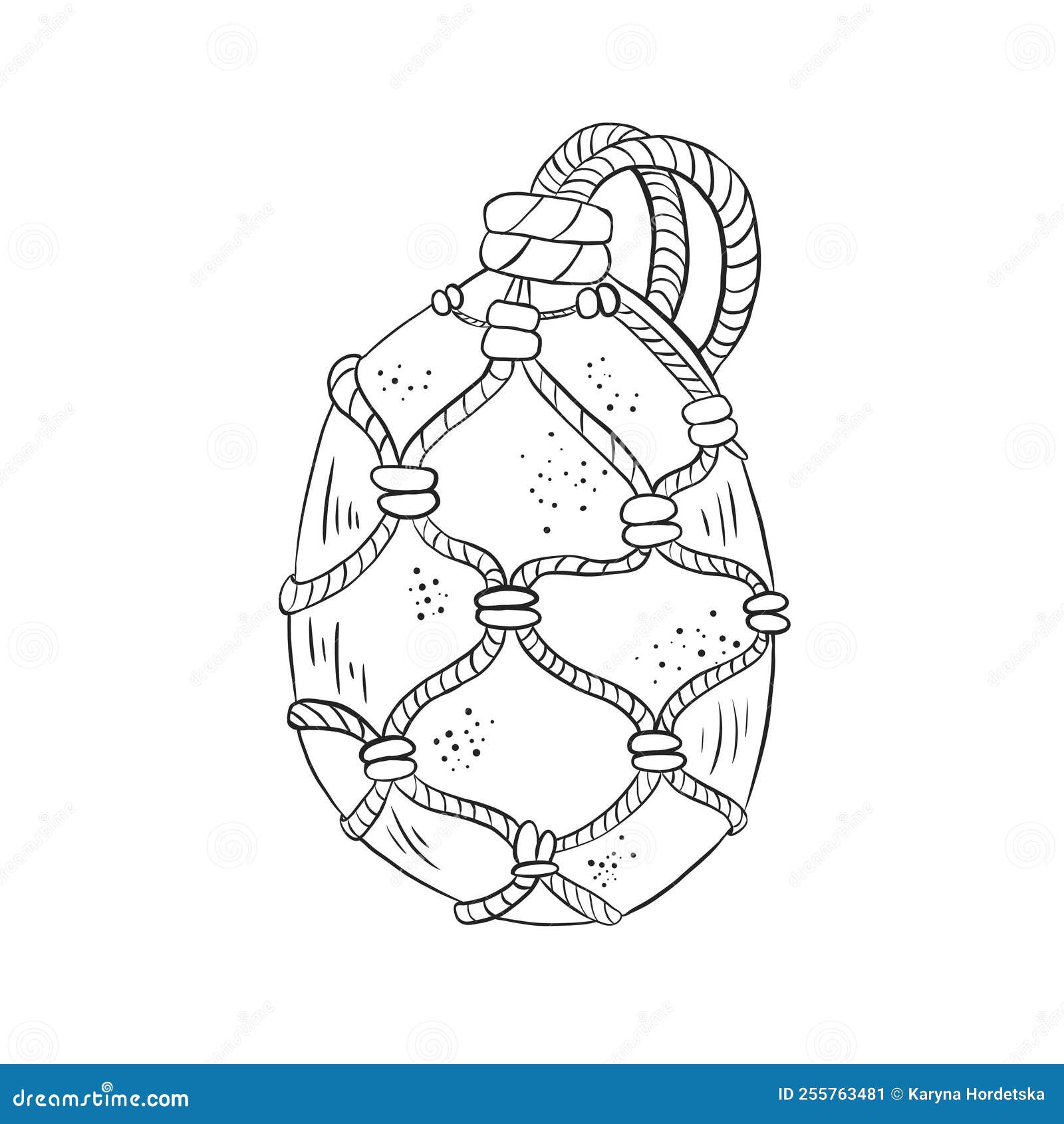 The Pendant, Wrapped with Rope for the Neck Stock Illustration ...