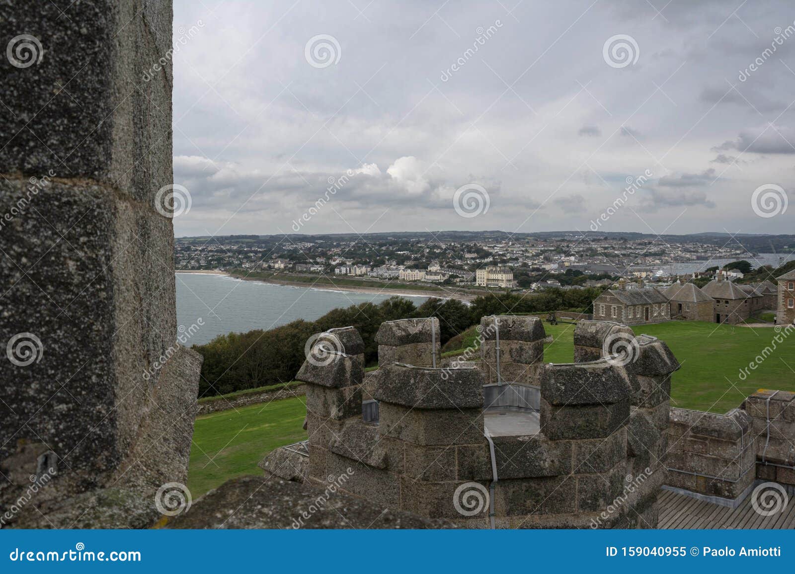 Pendennis castle stock image. Image of coastline, cornwall - 159040955