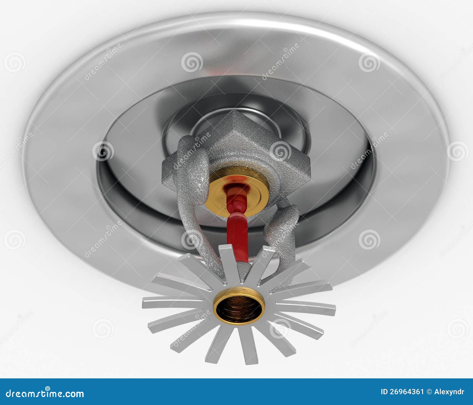 Pendent Fire Sprinkler High Key. Stock Illustration - Illustration of ...