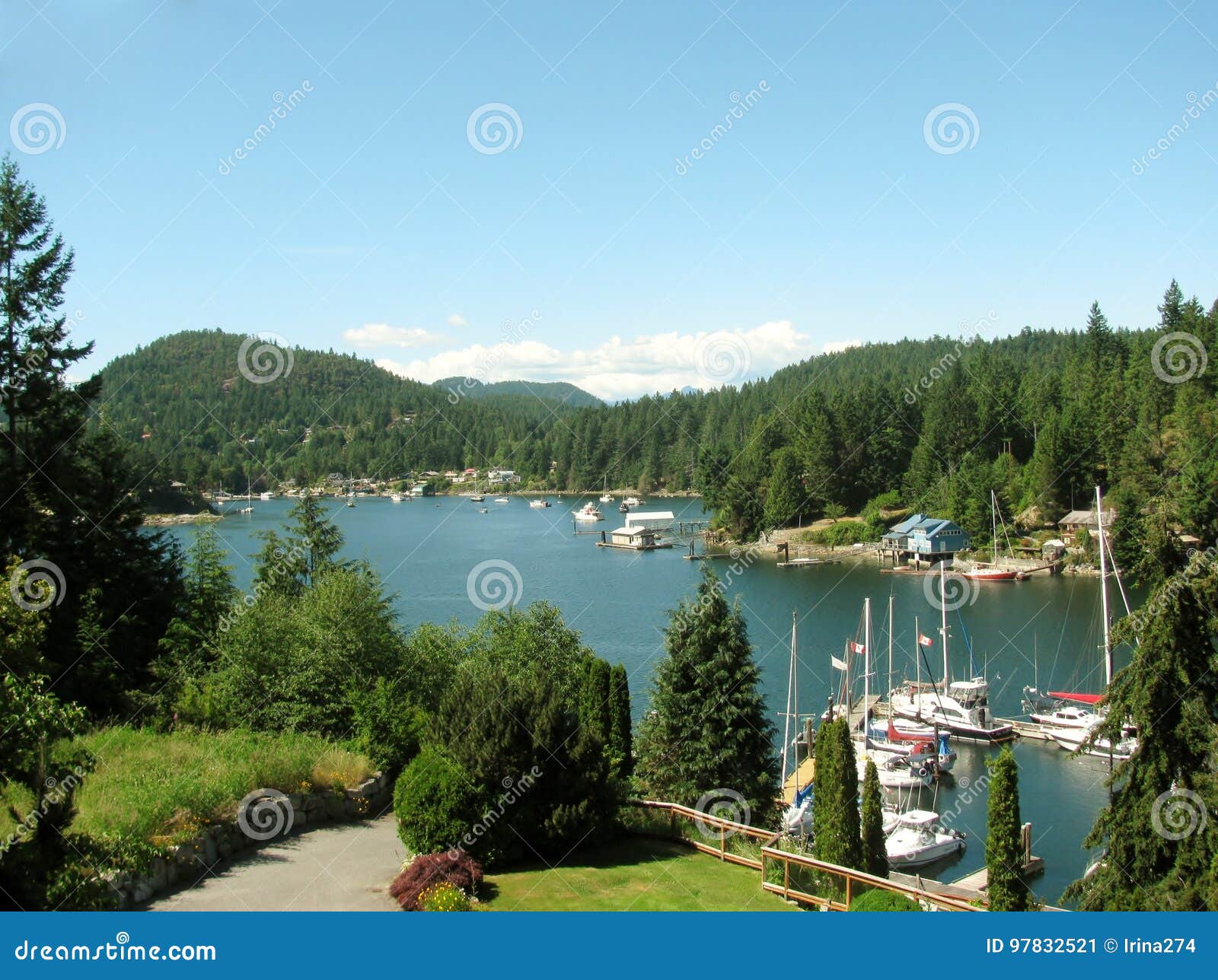 Pender Harbour on Sunshine Coast, BC, Canada Stock Image - Image of ...