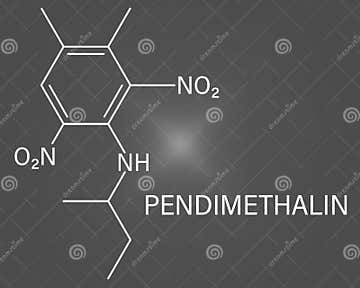 Pendimethalin Molecule. Skeletal Formula. Stock Vector - Illustration ...