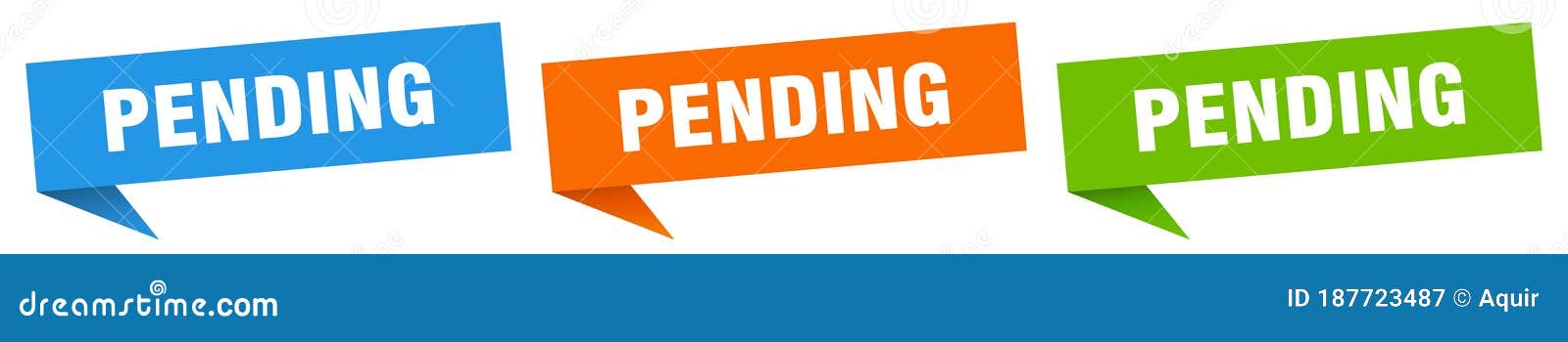 Pending Banner. Pending Speech Bubble Label Set Stock Vector ...