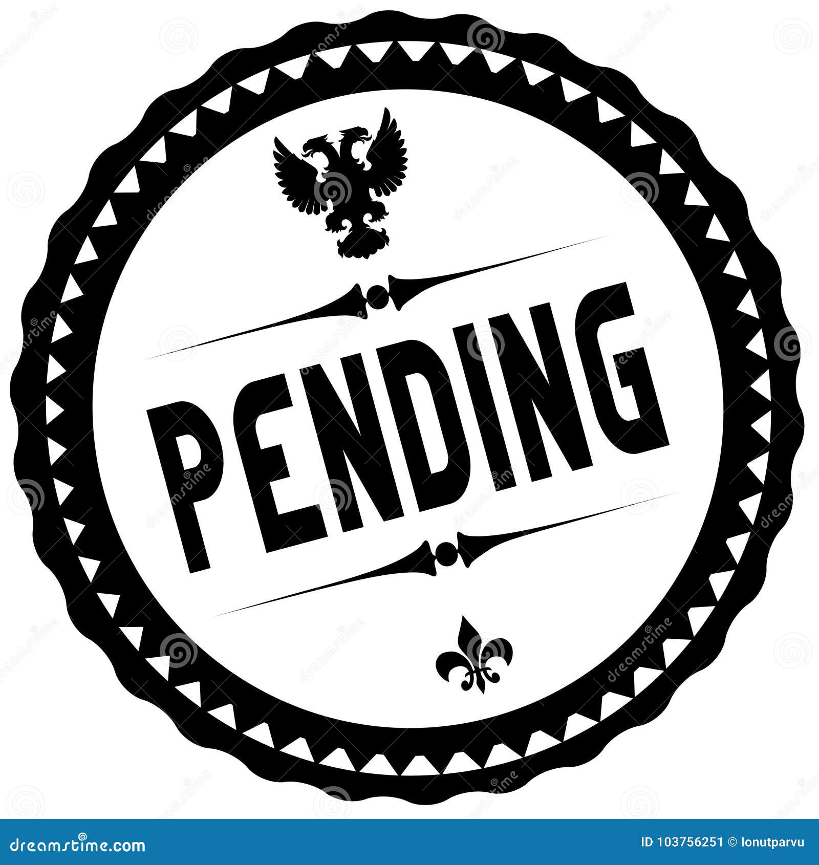 PENDING black stamp. stock illustration. Illustration of pending ...