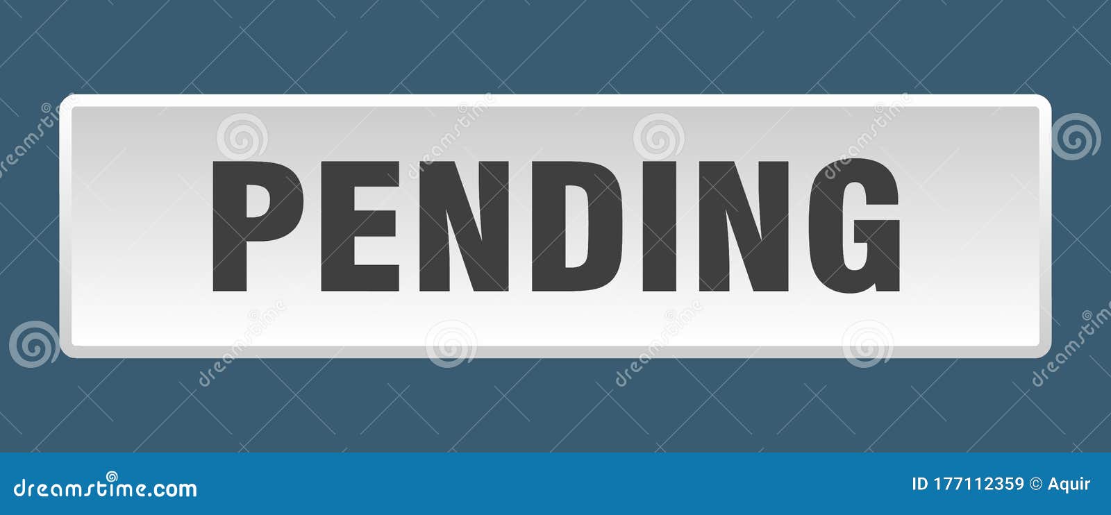 Pending Button. Pending Square Isolated Push Button Stock Vector ...