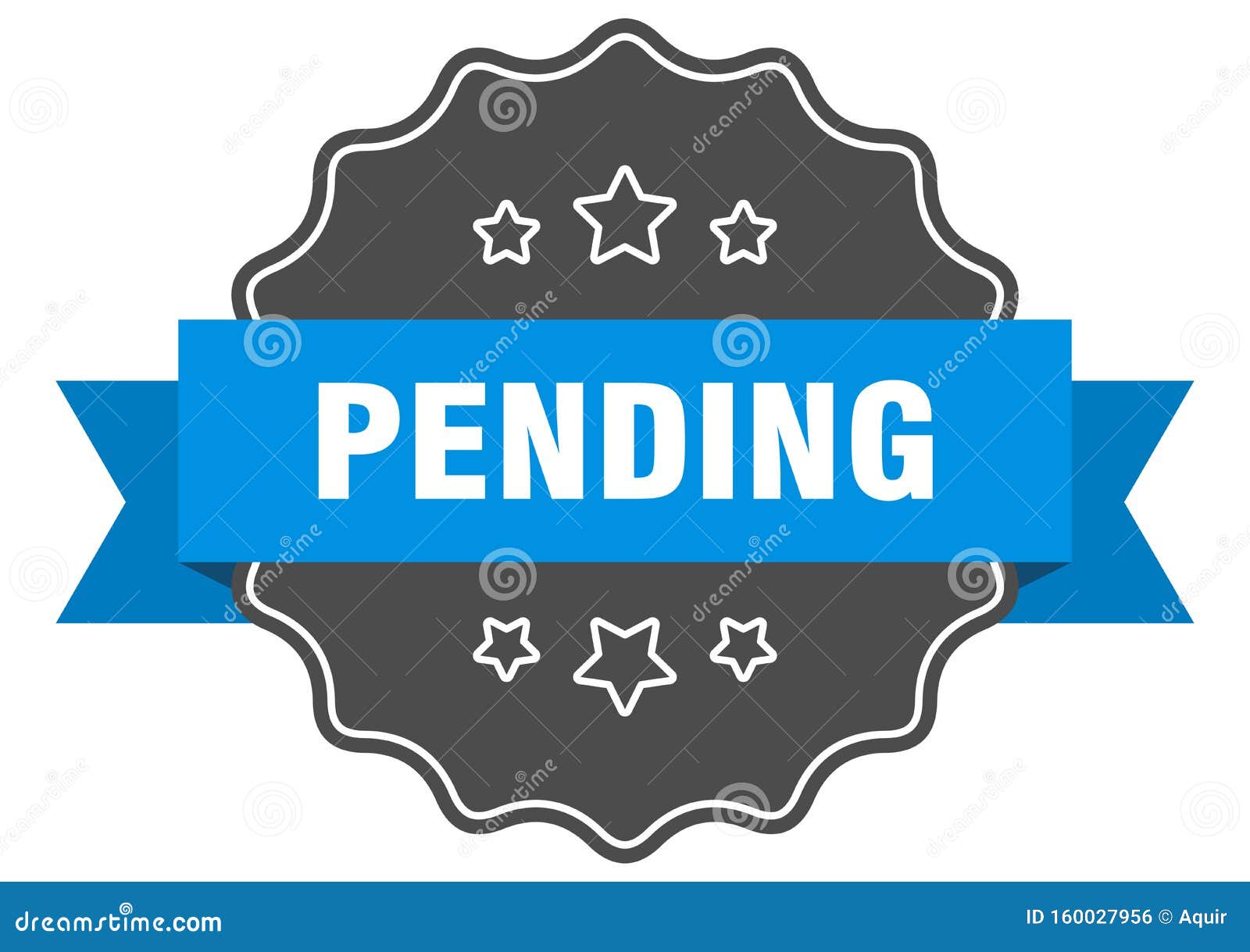 Pending label stock vector. Illustration of sign, badge - 160027956