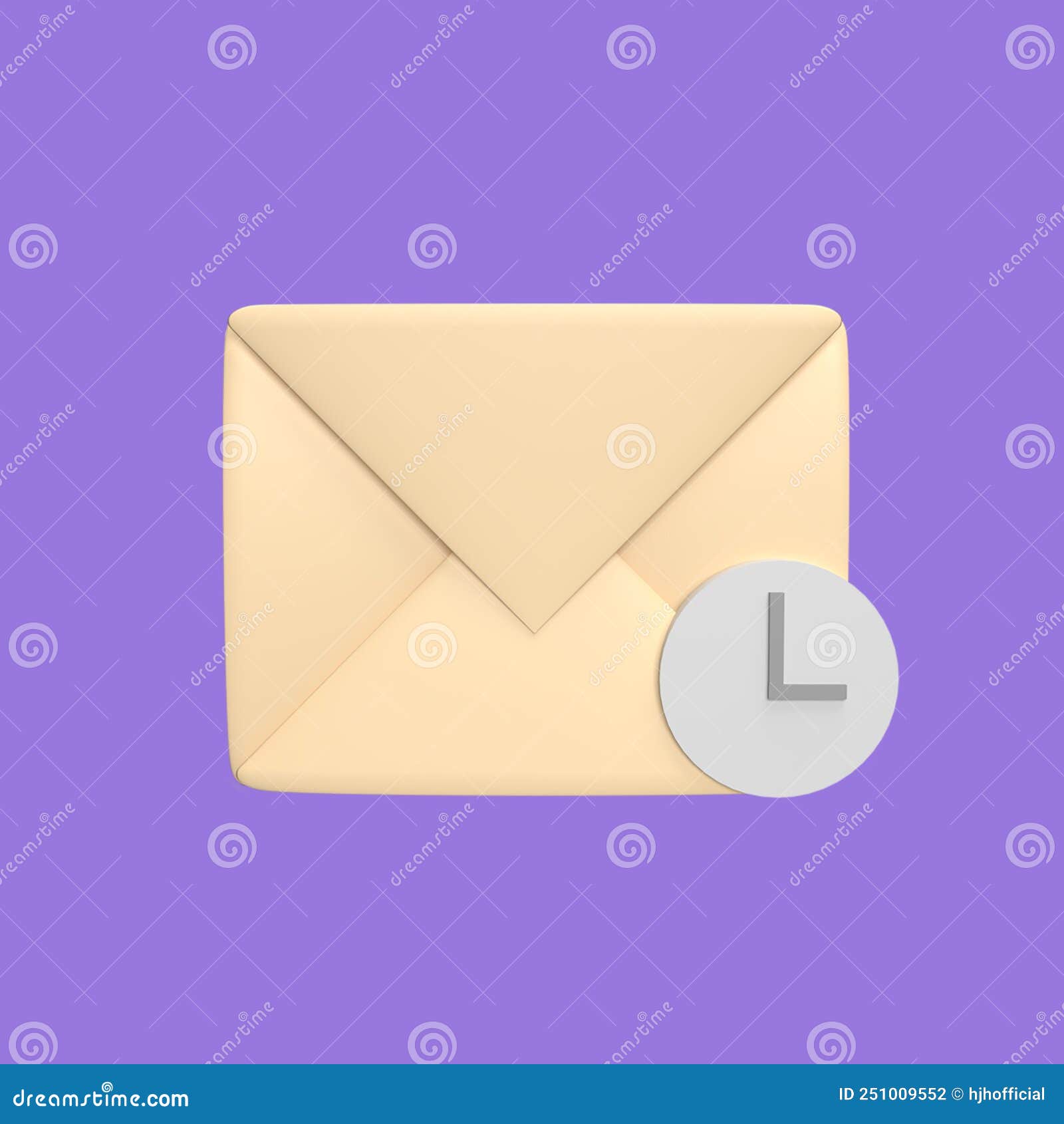 Pending Message 3d Icon Model Cartoon Style Concept. Render ...