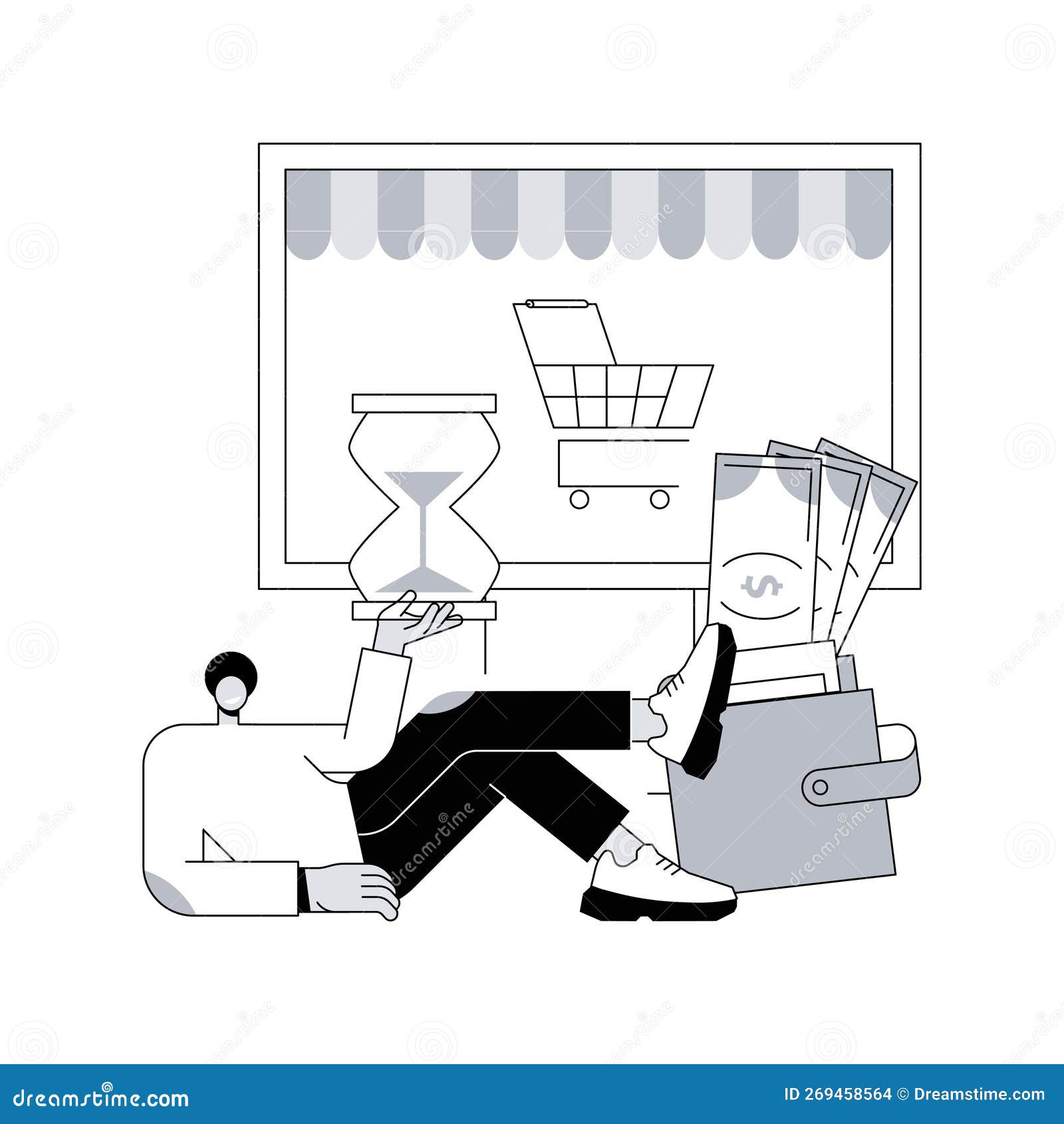 Pending Payment Abstract Concept Vector Illustration. Stock Vector ...