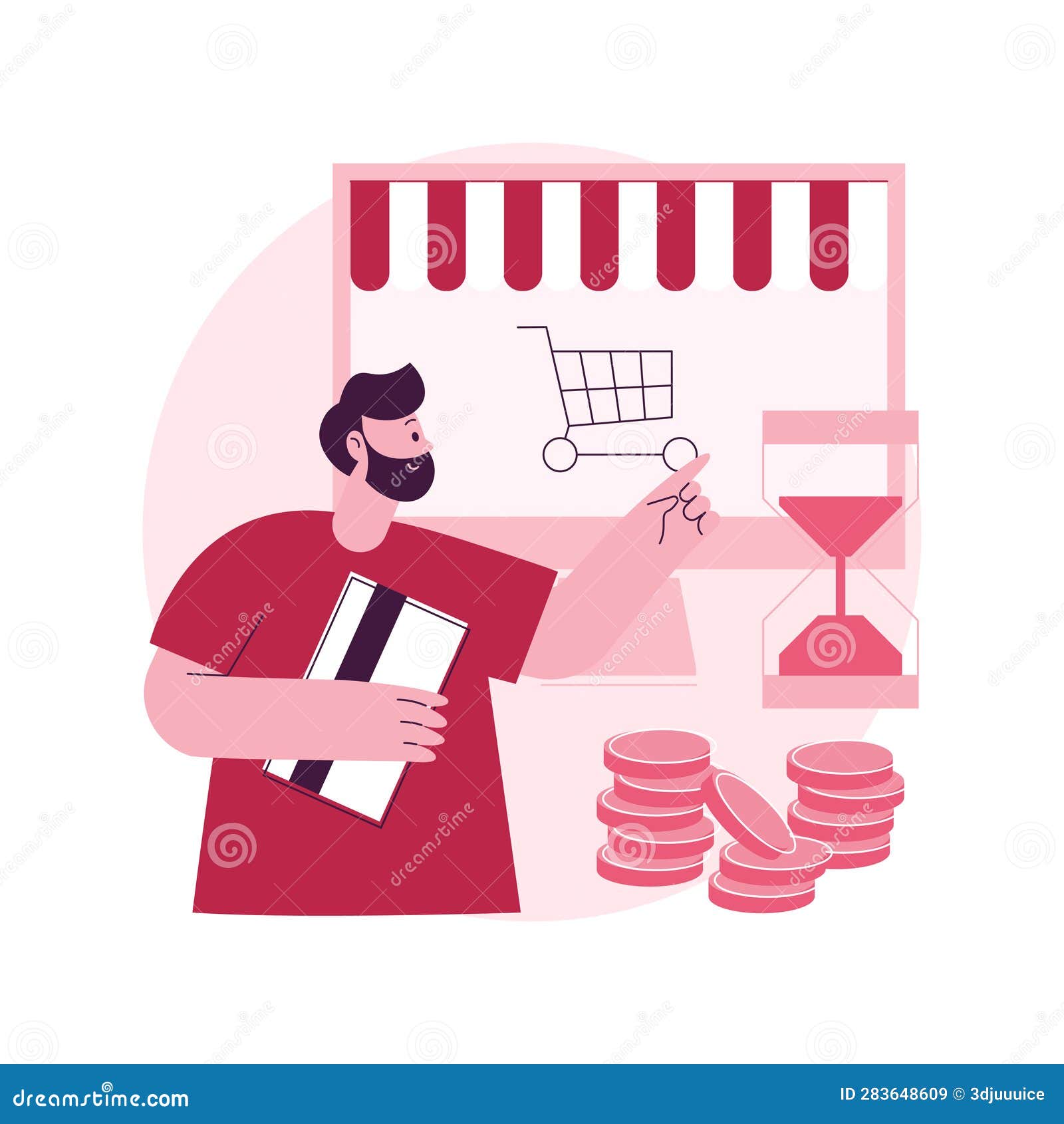 Pending Payment Abstract Concept Vector Illustration. Stock Vector ...