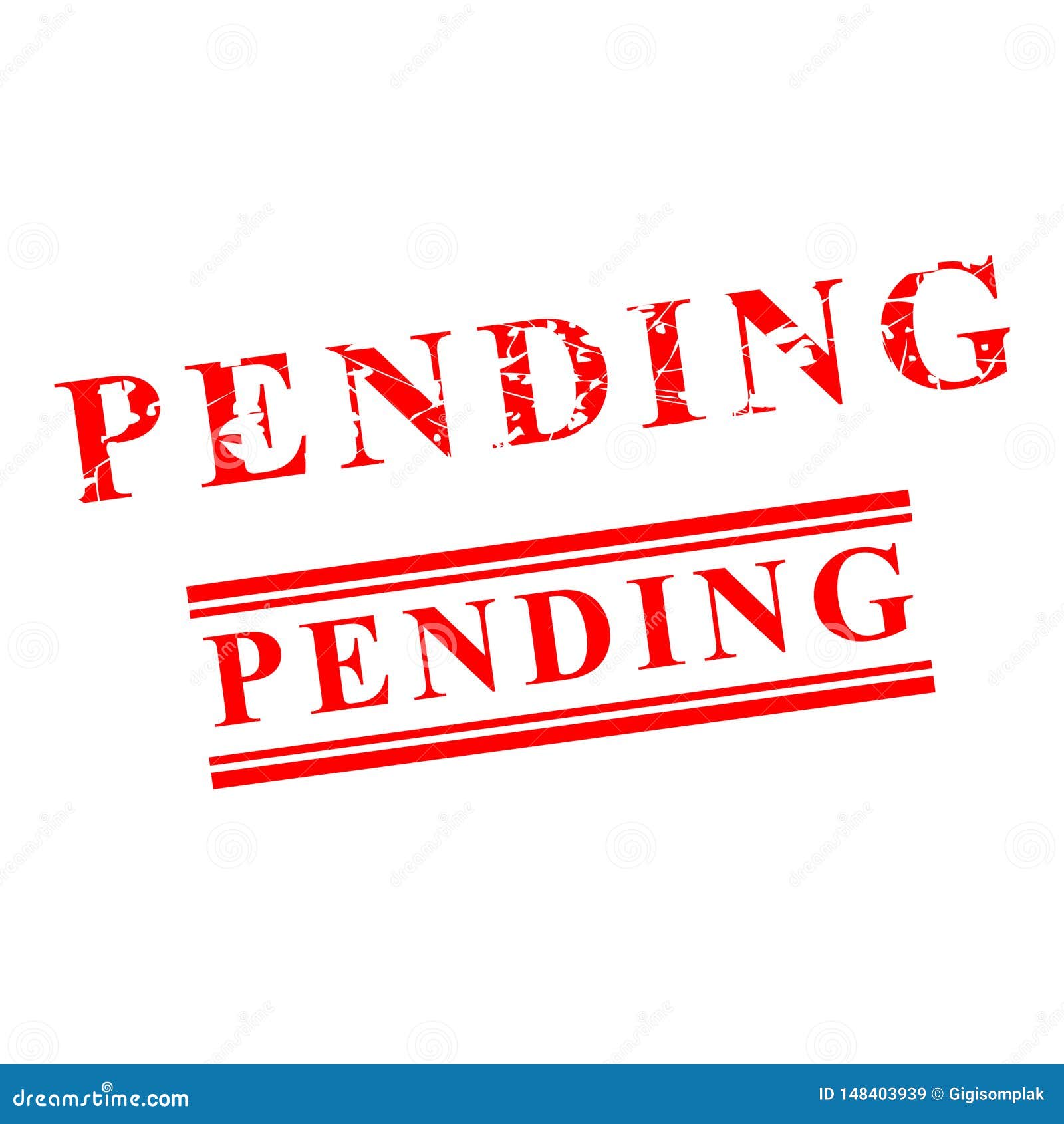 Pending, 2 Red Grunge Rubber Stamp Effect Stock Vector - Illustration ...
