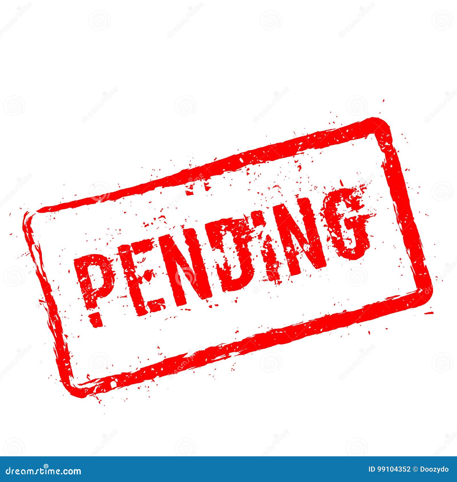 Pending Red Rubber Stamp Isolated on White. Stock Vector - Illustration ...