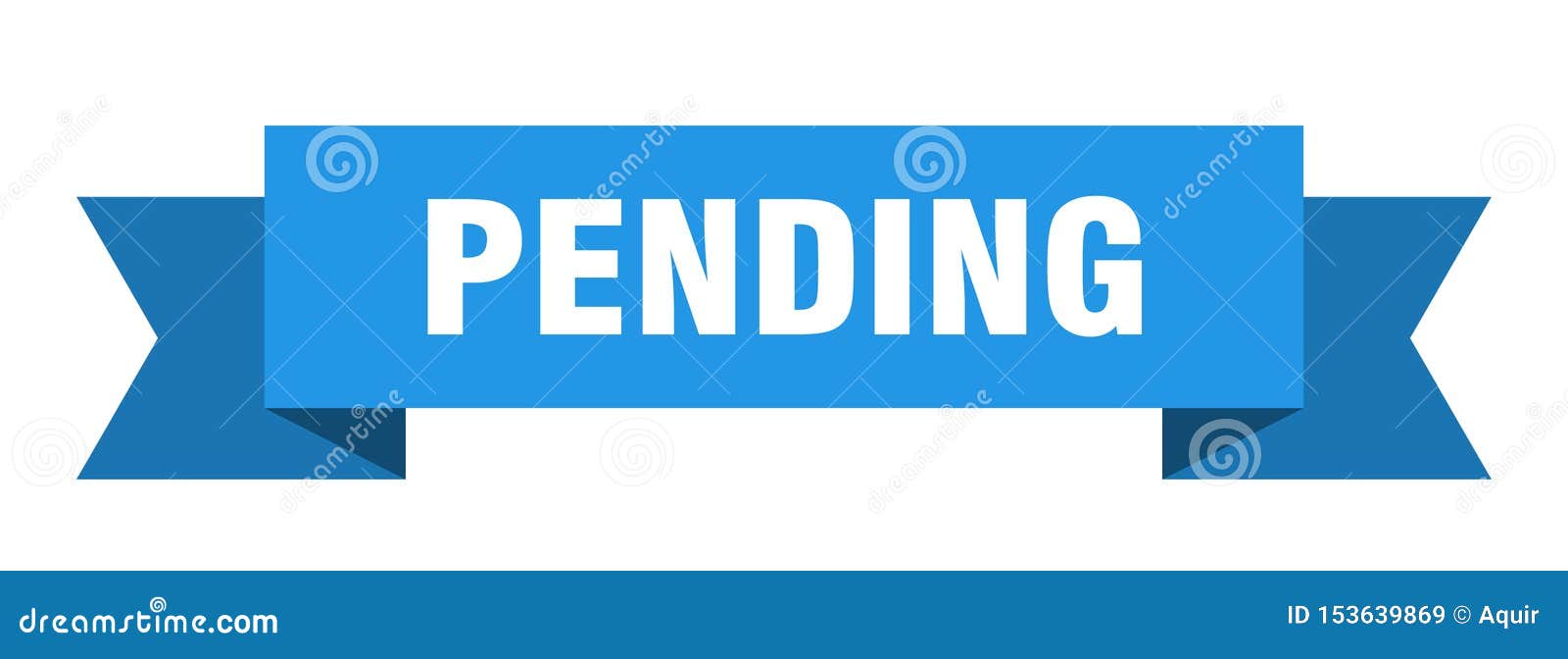 Pending ribbon. stock vector. Illustration of banner - 153639869
