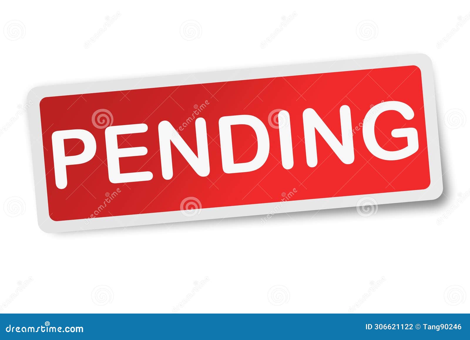 Pending Square Sticker Isolated on White Stock Illustration ...