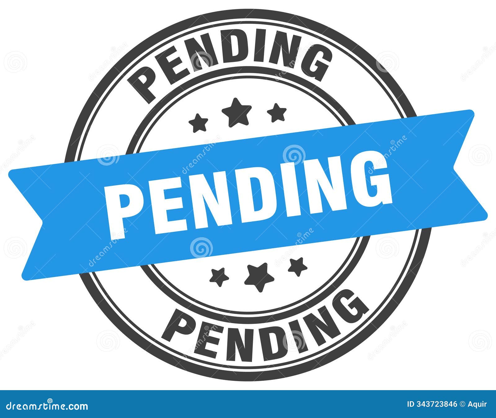 Pending Stamp Cartoon Vector | CartoonDealer.com #347741153