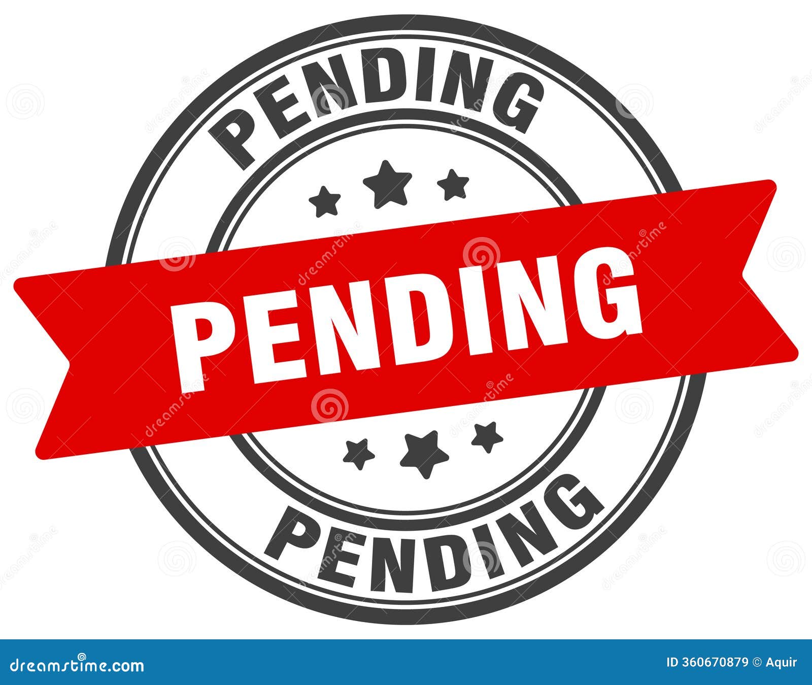 Pending Stamp. Pending Label On Transparent Background. Round Sign ...