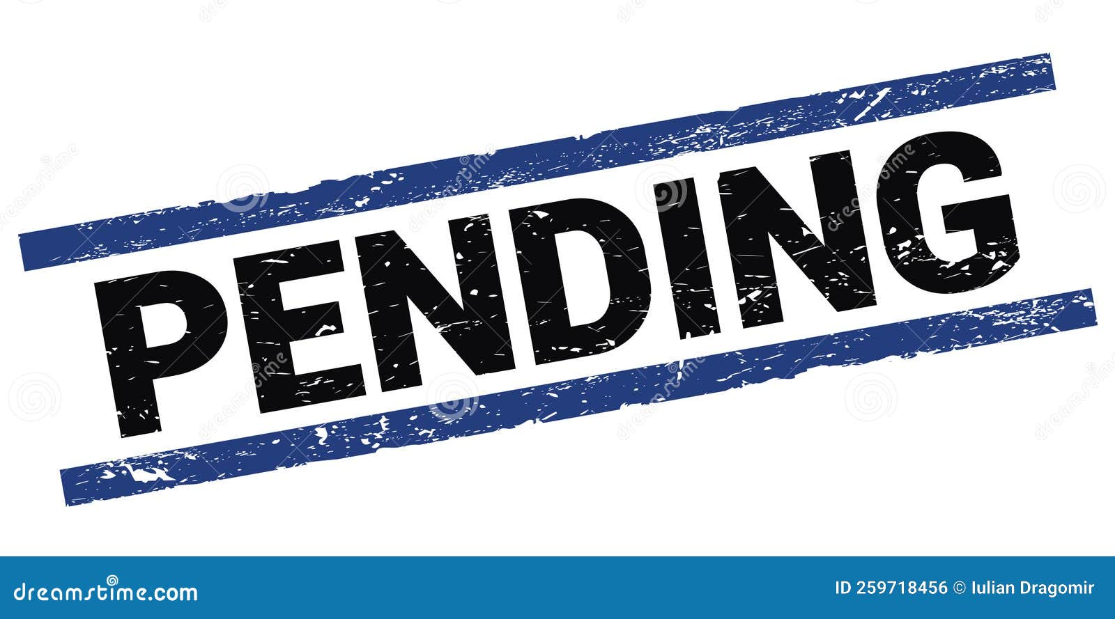 PENDING Text on Black-blue Rectangle Stamp Sign Stock Illustration ...