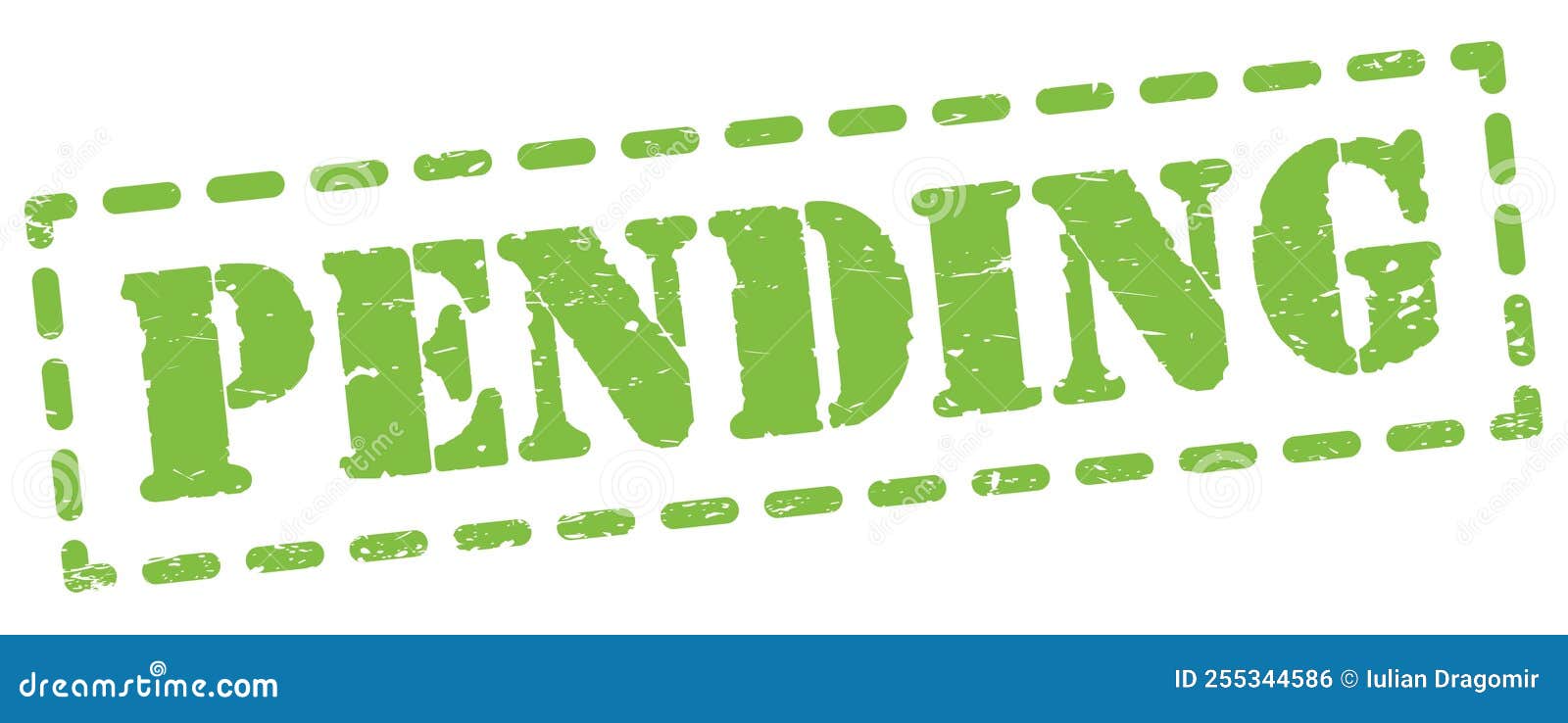 PENDING Text Written on Green Stamp Sign Stock Illustration ...
