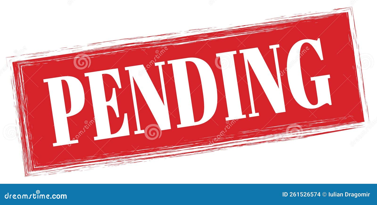 PENDING Text Written on Red Stamp Sign Stock Illustration ...