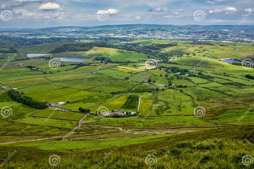 Pendle Hill, Lancashire - View from the Top. Stock Photo - Image of ...