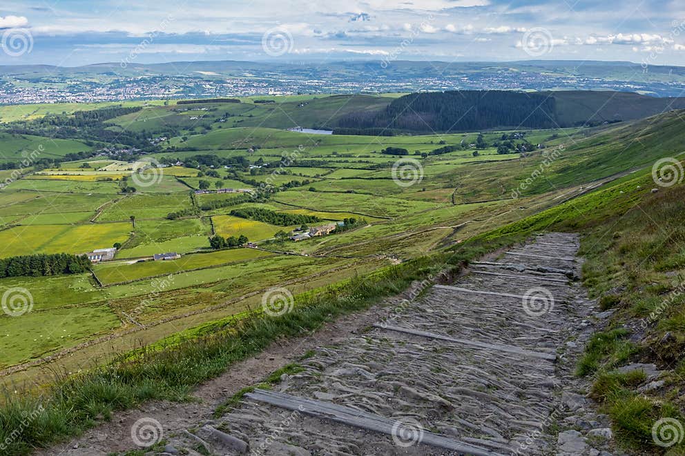 Pendle Hill, Lancashire - View from the Top. Stock Photo - Image of ...