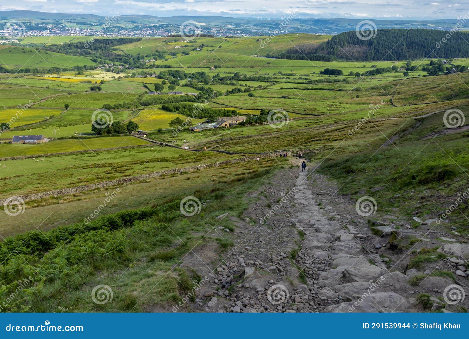 Pendle Hill, Lancashire - View from the Top. Stock Photo - Image of ...