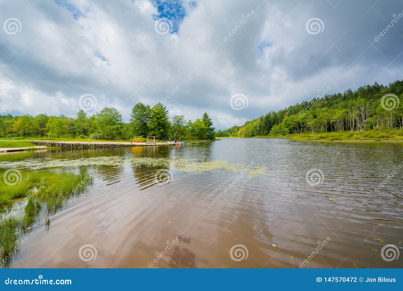 Pendleton Lake, at Blackwater Falls State Park, West Virginia Stock ...